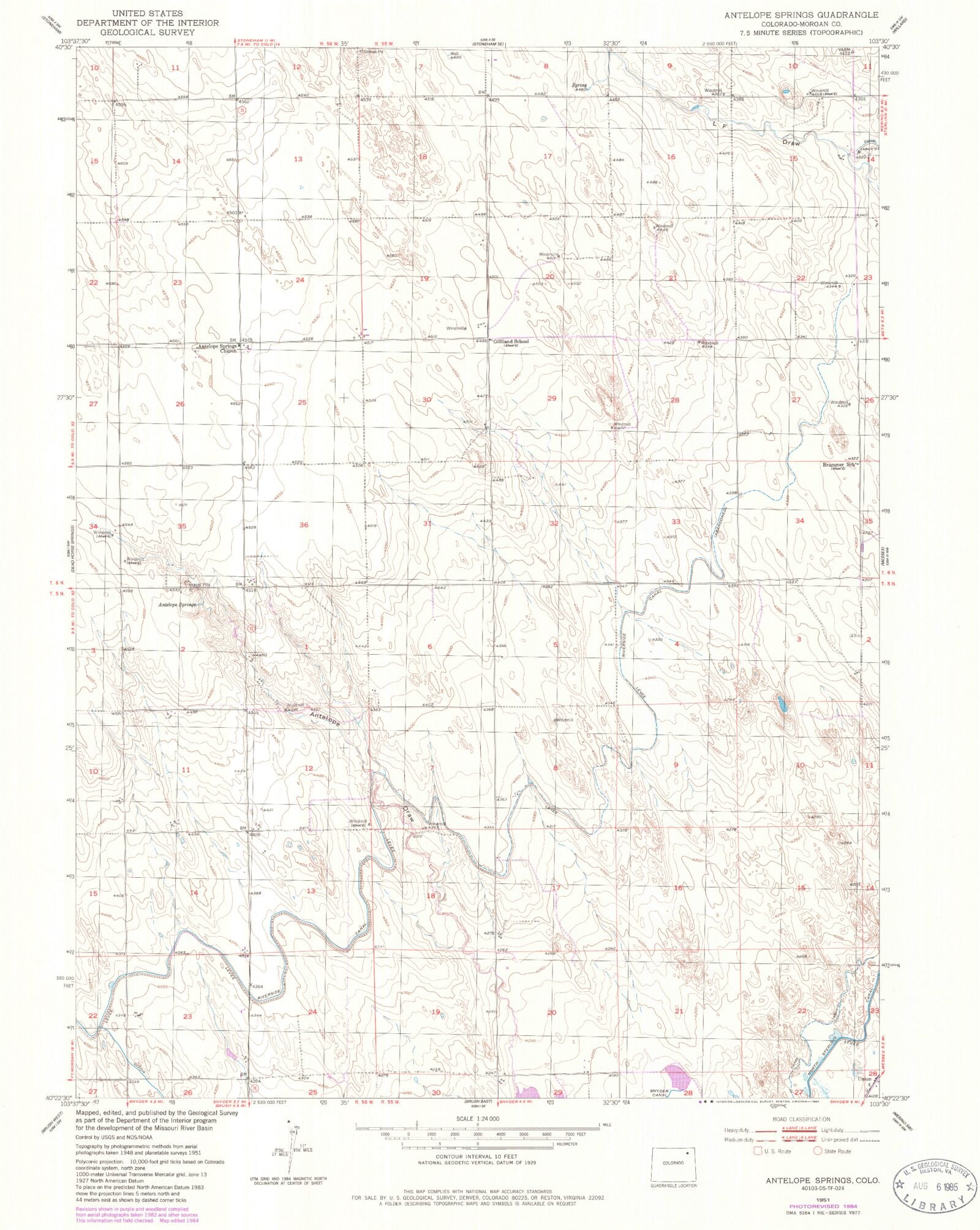 Classic USGS Antelope Springs Colorado 7.5'x7.5' Topo Map – MyTopo Map ...