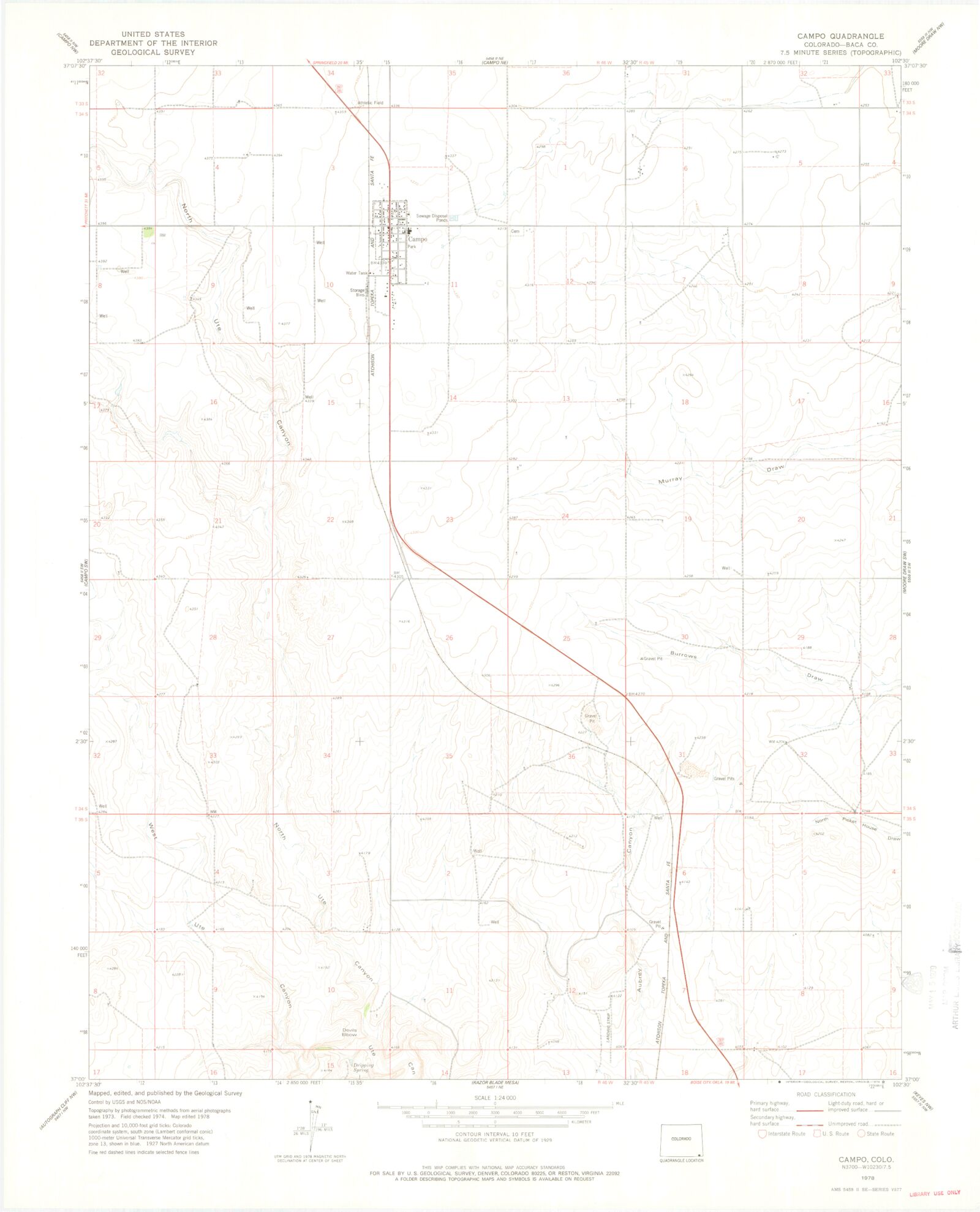 Classic USGS Campo Colorado 7.5'x7.5' Topo Map – MyTopo Map Store