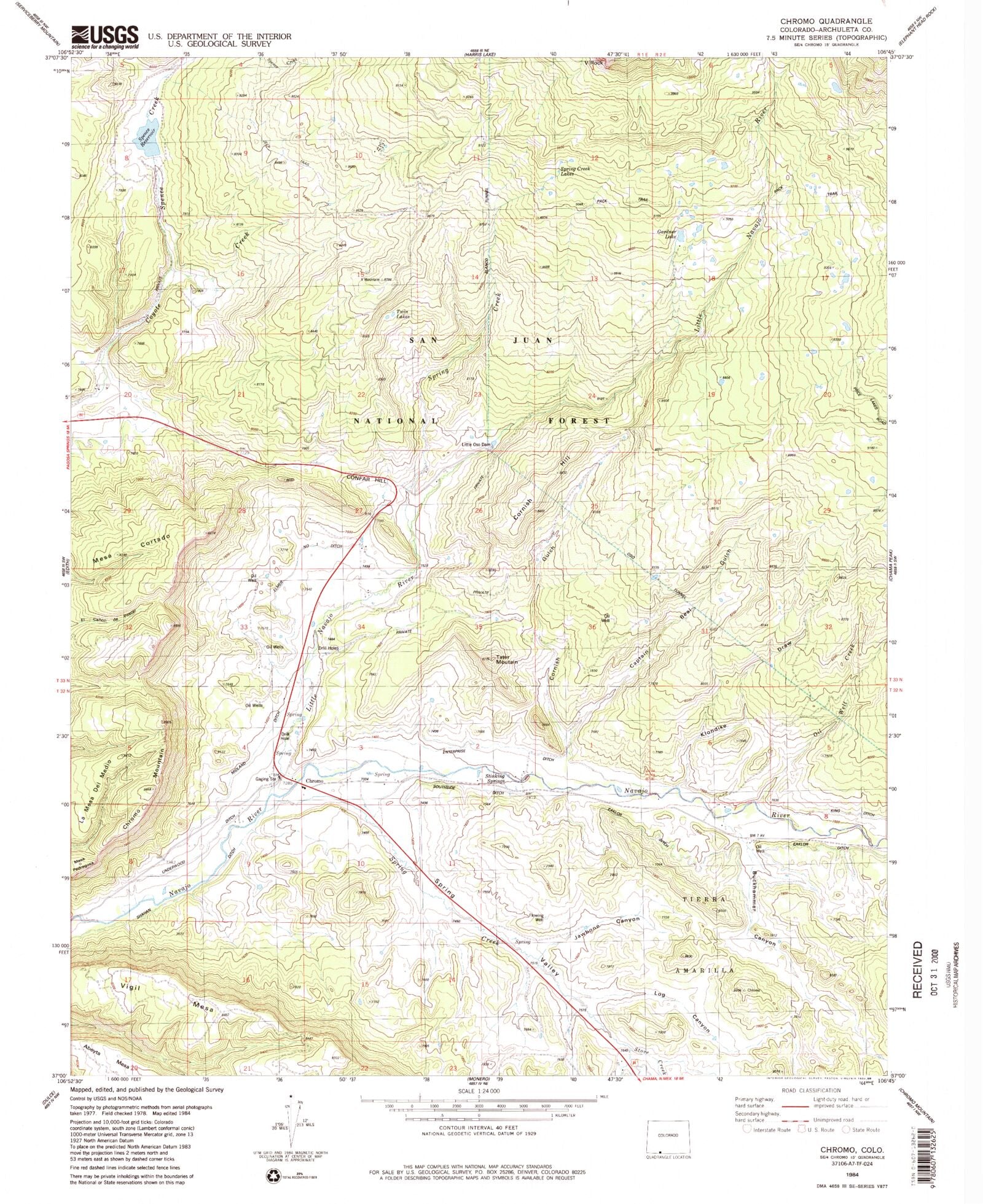Classic USGS Chromo Colorado 7.5'x7.5' Topo Map – MyTopo Map Store