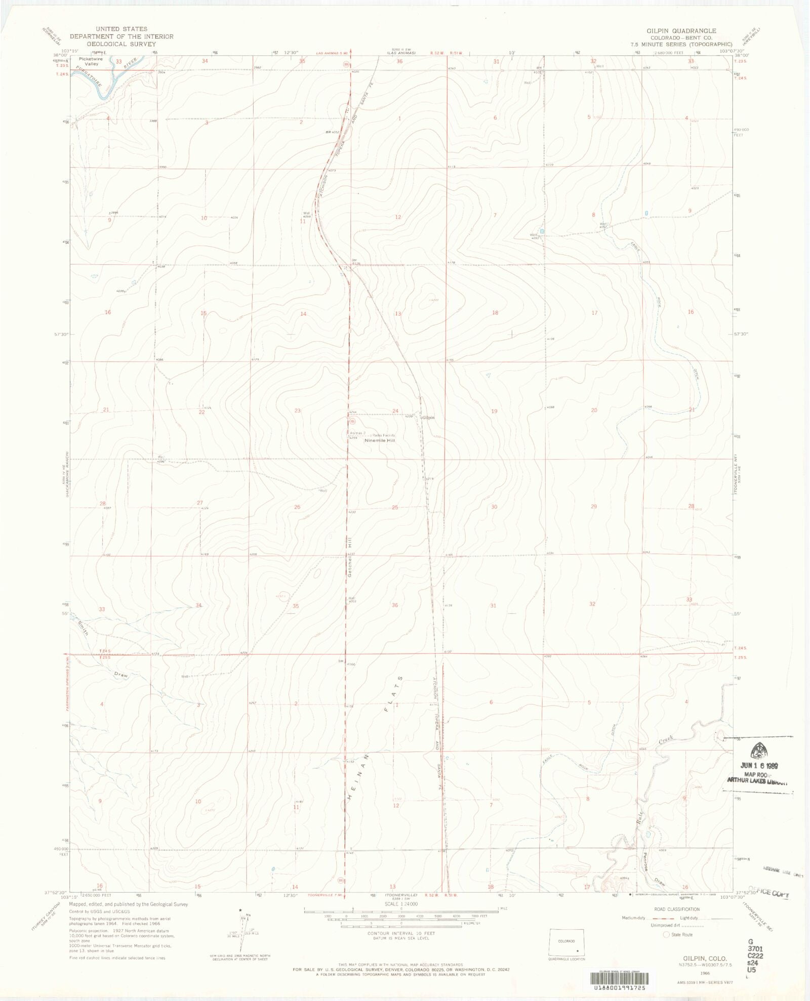 Classic USGS Gilpin Colorado 7.5'x7.5' Topo Map – MyTopo Map Store