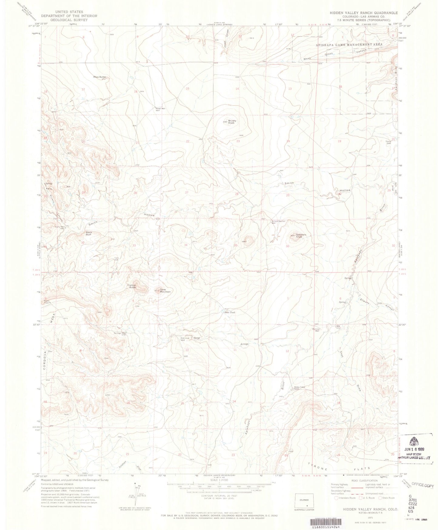 Classic USGS Hidden Valley Ranch Colorado 7.5'x7.5' Topo Map – MyTopo ...