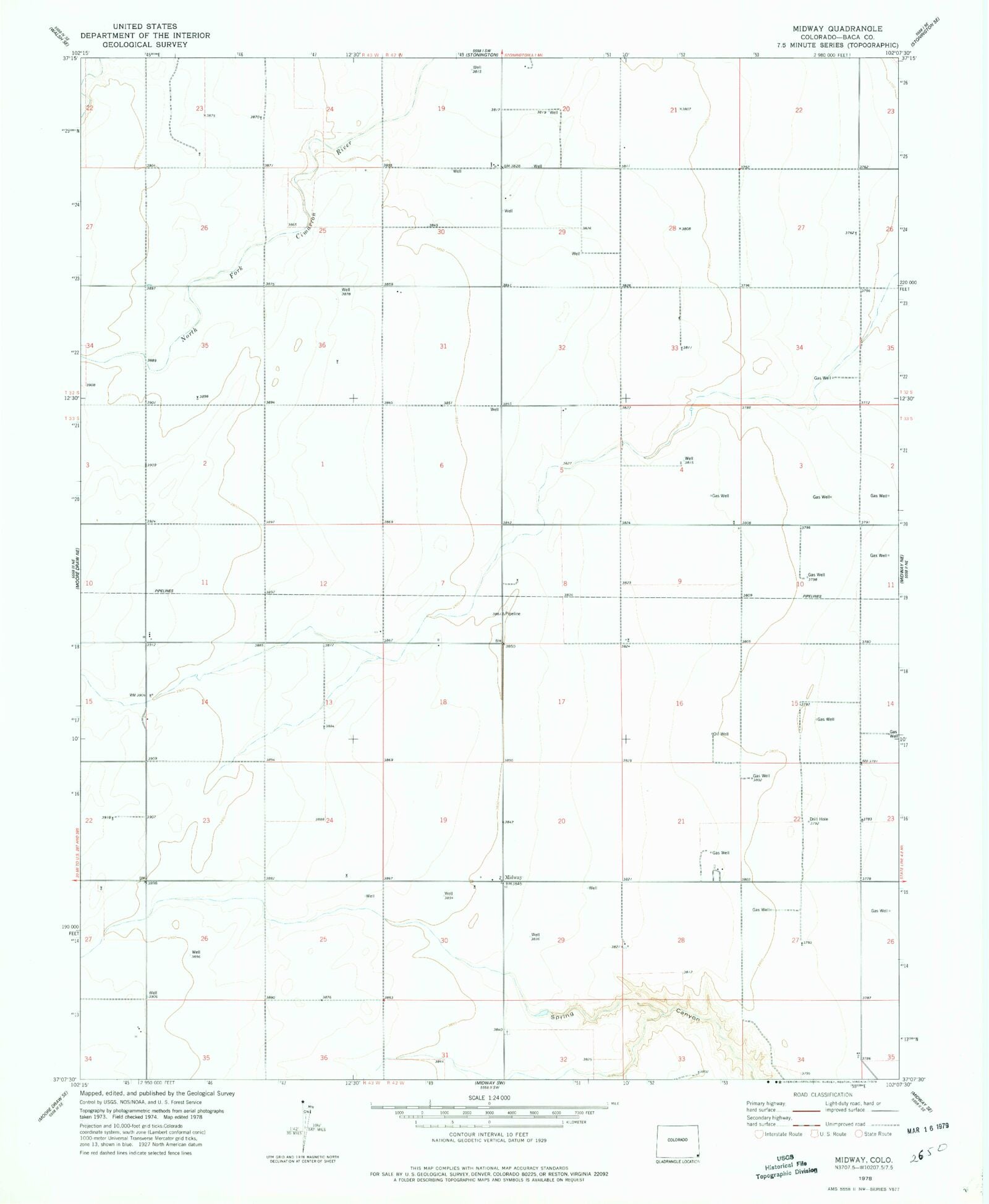 Classic USGS Midway Colorado 7.5'x7.5' Topo Map – MyTopo Map Store