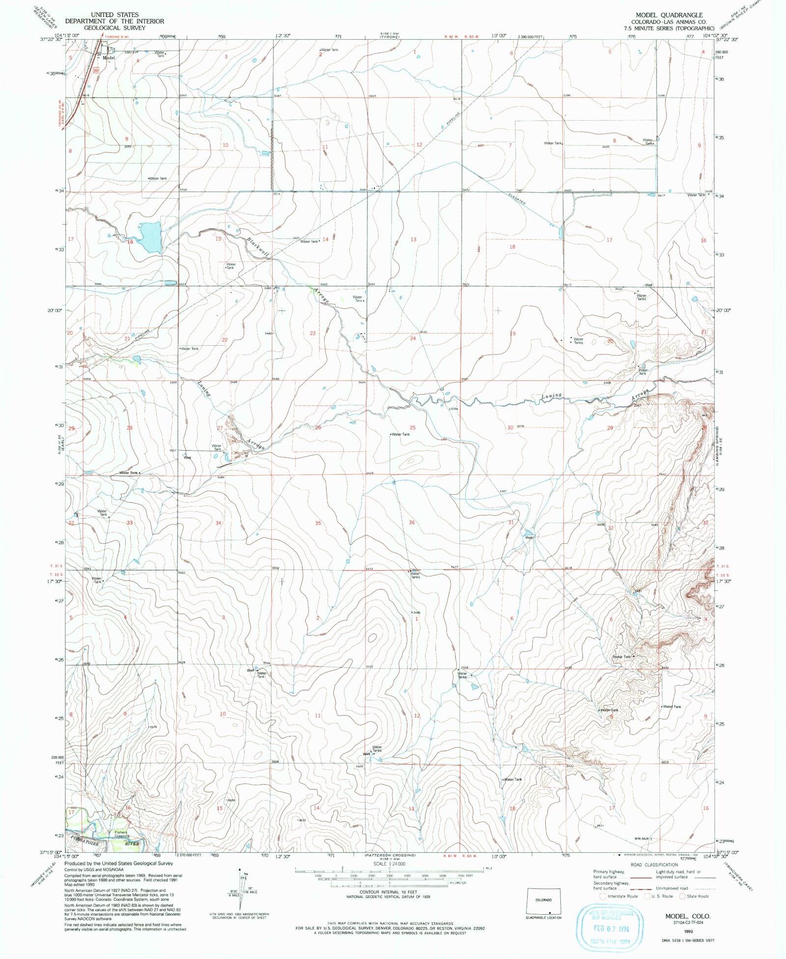 Classic USGS Model Colorado 7.5'x7.5' Topo Map – MyTopo Map Store