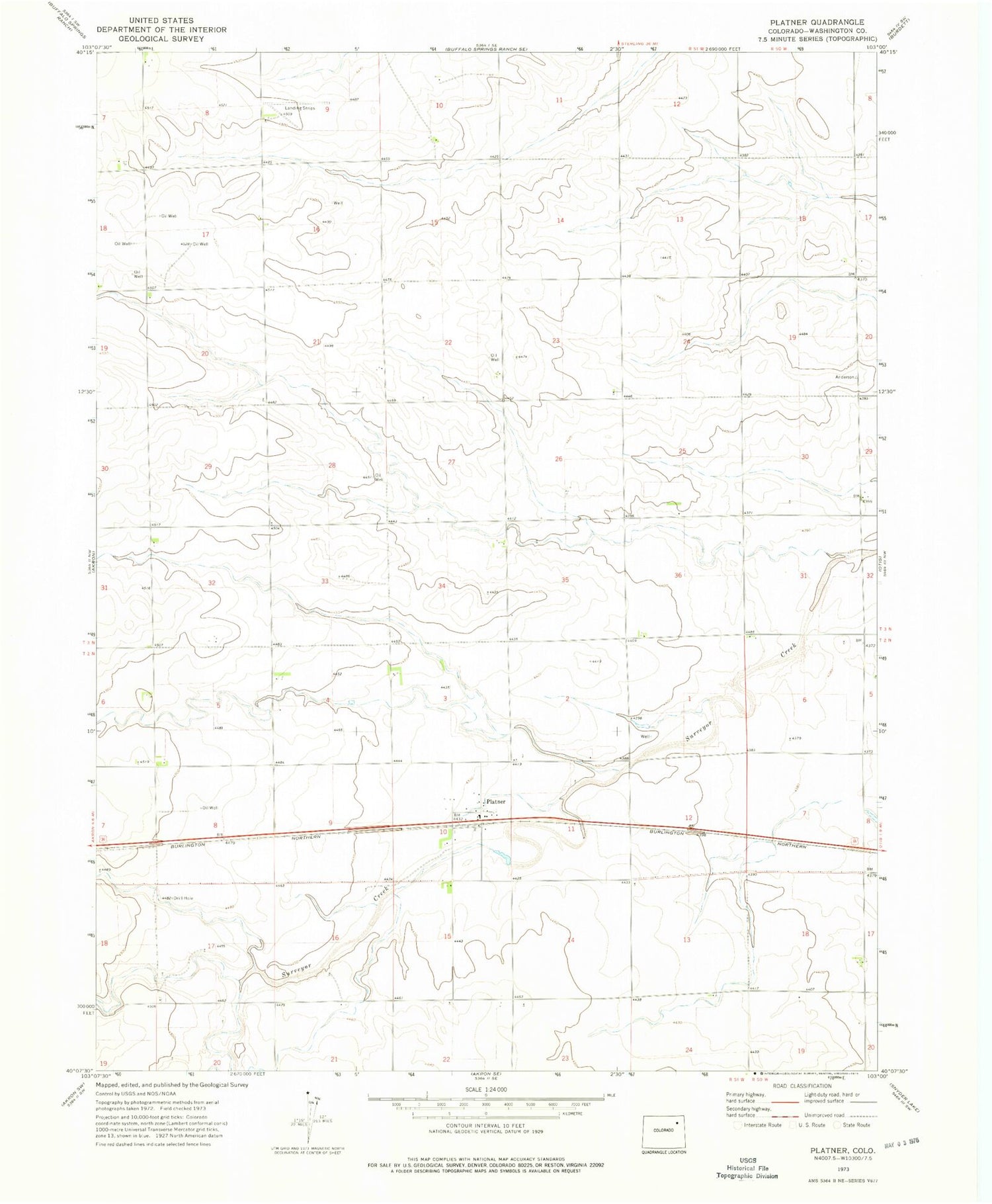 Classic USGS Platner Colorado 7.5'x7.5' Topo Map – MyTopo Map Store