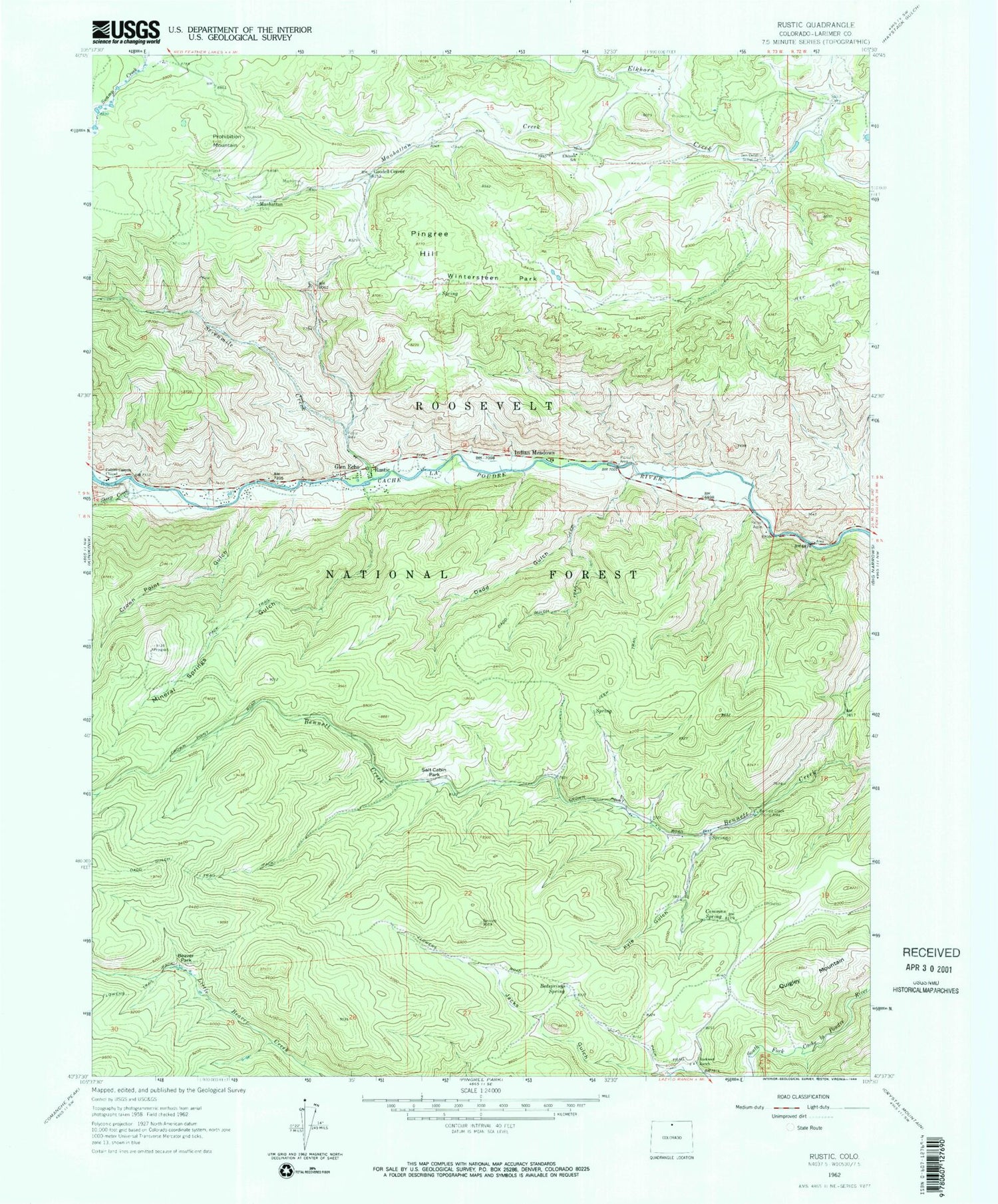 Classic USGS Rustic Colorado 7.5'x7.5' Topo Map – MyTopo Map Store