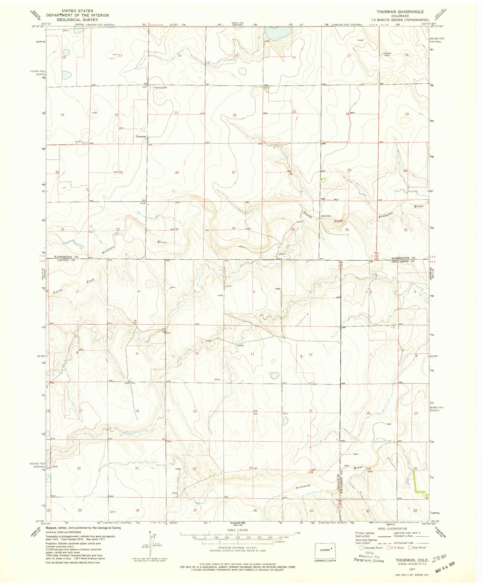 Classic USGS Thurman Colorado 7.5'x7.5' Topo Map – MyTopo Map Store