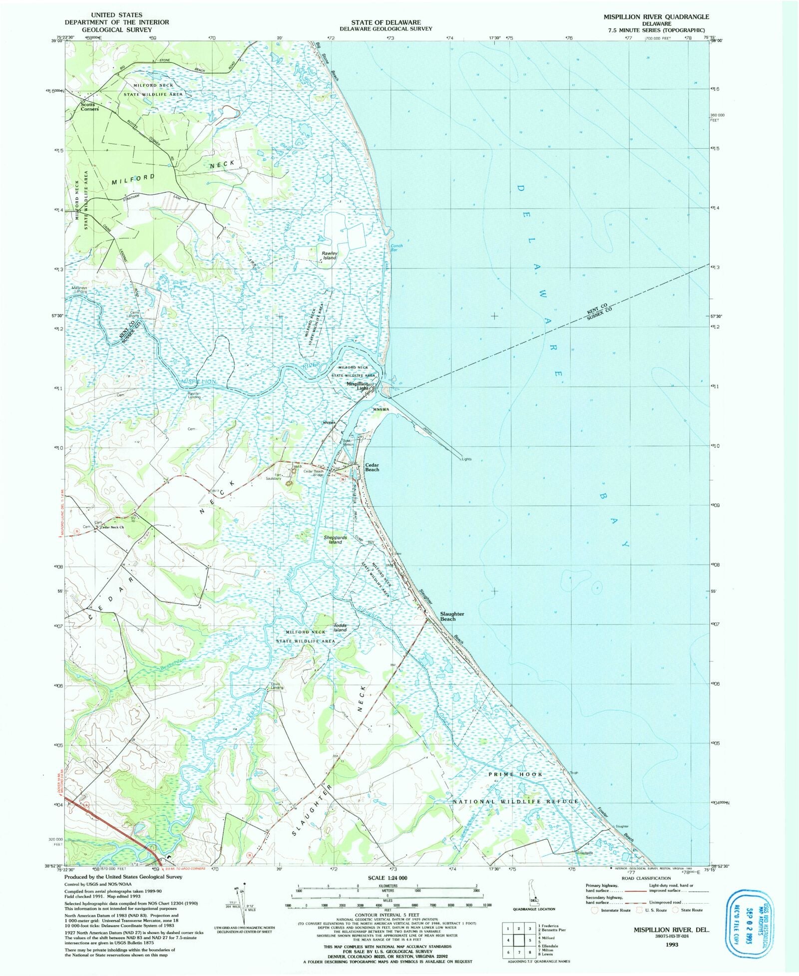 Classic USGS Mispillion River Delaware 7.5'x7.5' Topo Map – MyTopo Map ...