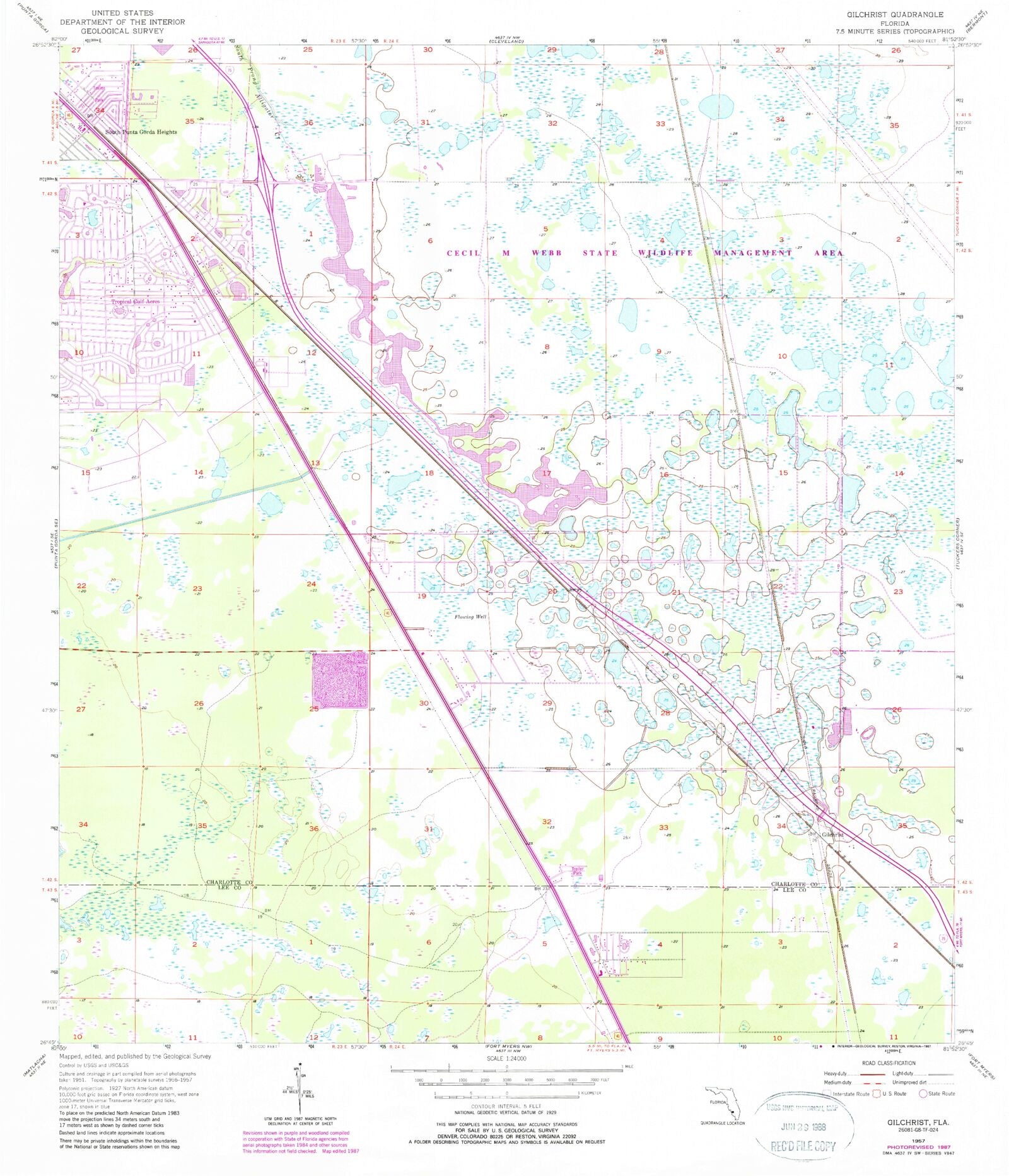 Classic USGS Gilchrist Florida 7.5'x7.5' Topo Map – MyTopo Map Store