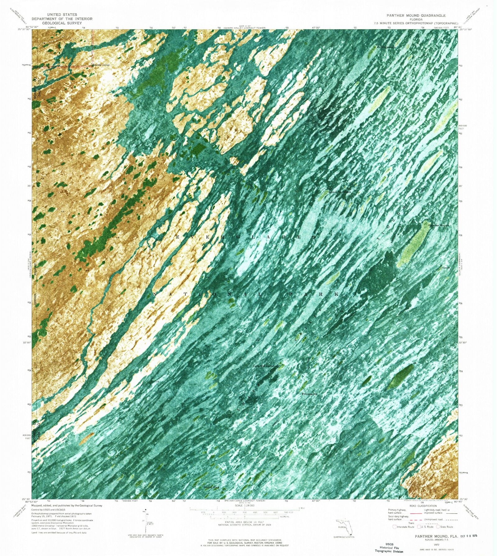 Classic USGS Panther Mound Florida 7.5'x7.5' Topo Map – MyTopo Map Store