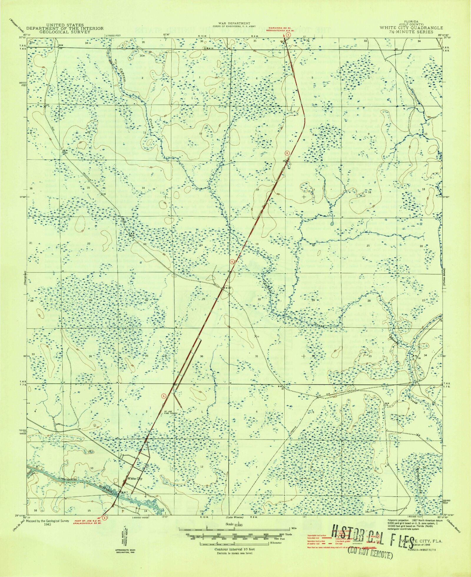 Classic USGS White City Florida 7.5'x7.5' Topo Map – MyTopo Map Store