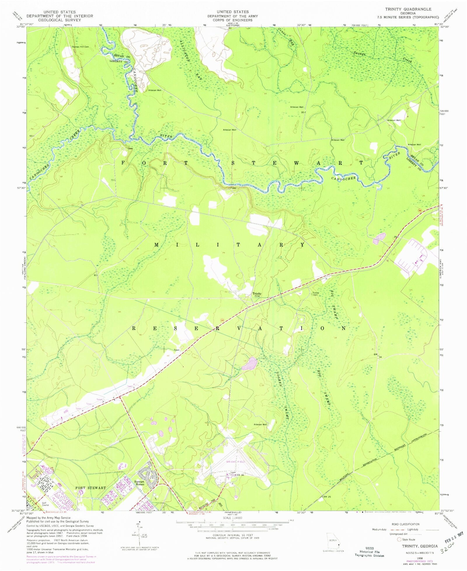 Classic USGS Trinity Georgia 7.5'x7.5' Topo Map – MyTopo Map Store