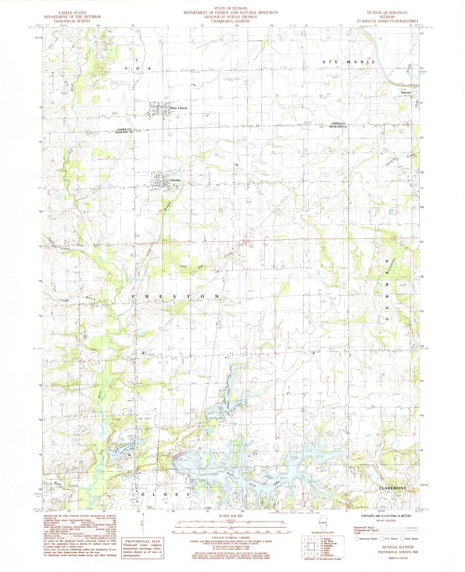 Classic USGS Dundas Illinois 7.5'x7.5' Topo Map – MyTopo Map Store