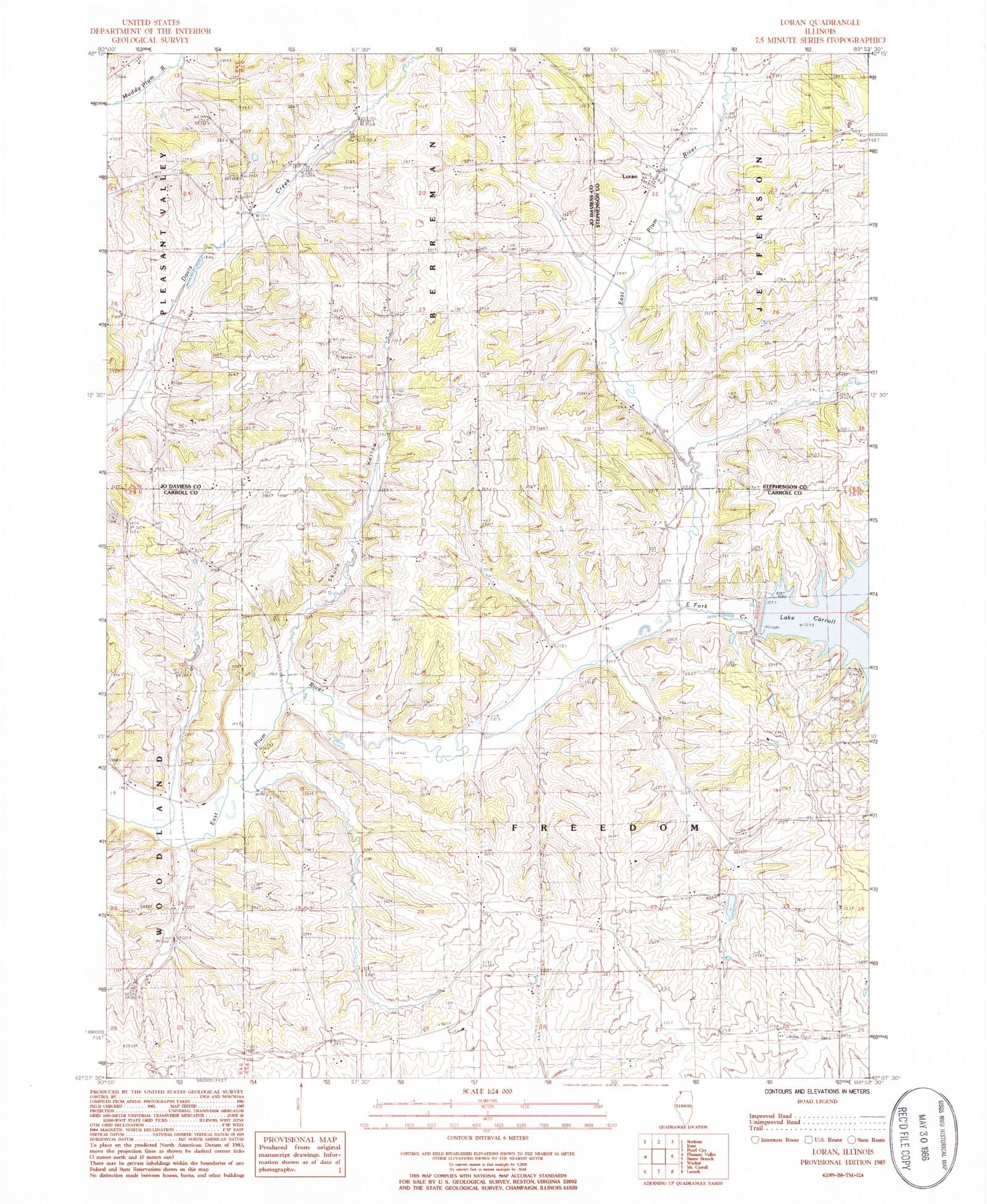 Classic USGS Loran Illinois 7.5'x7.5' Topo Map – MyTopo Map Store