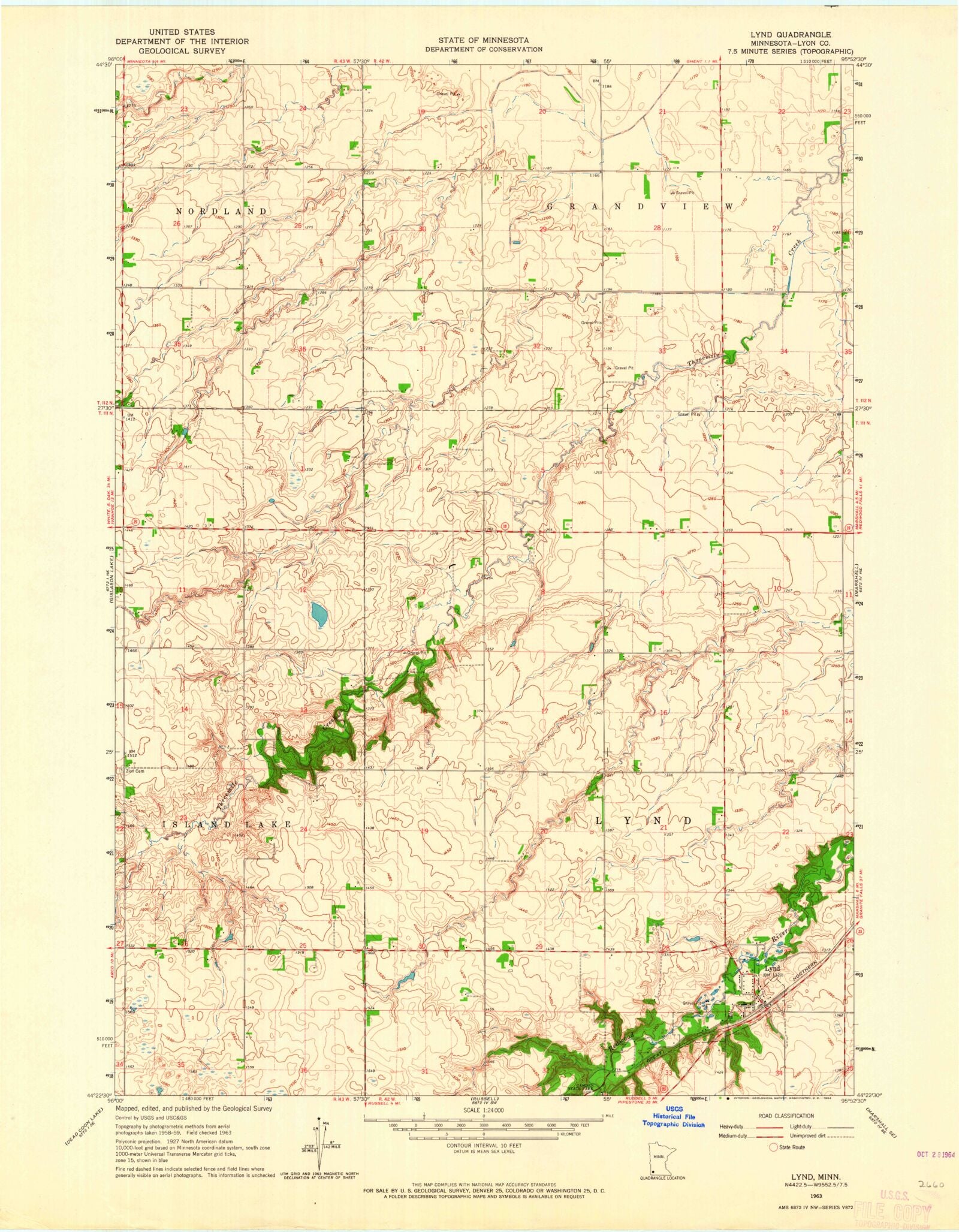 Classic USGS Lynd Minnesota 7.5'x7.5' Topo Map – MyTopo Map Store