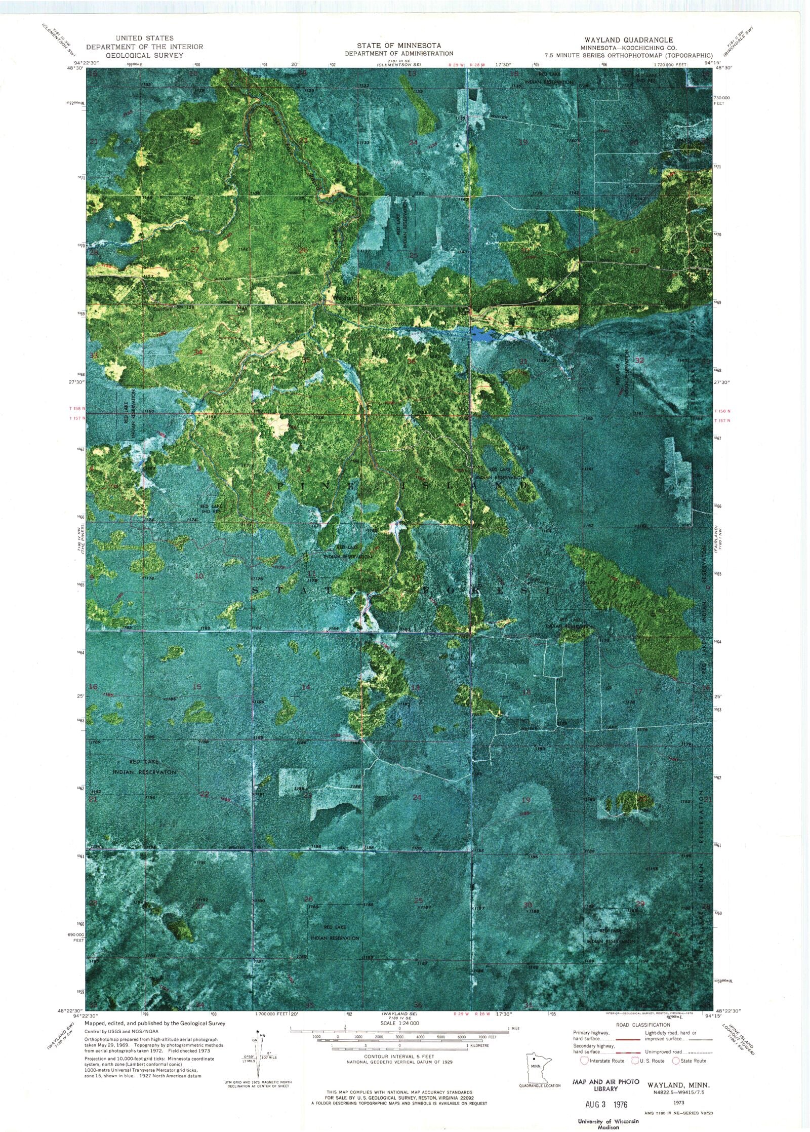 Classic USGS Wayland Minnesota 7.5'x7.5' Topo Map – MyTopo Map Store