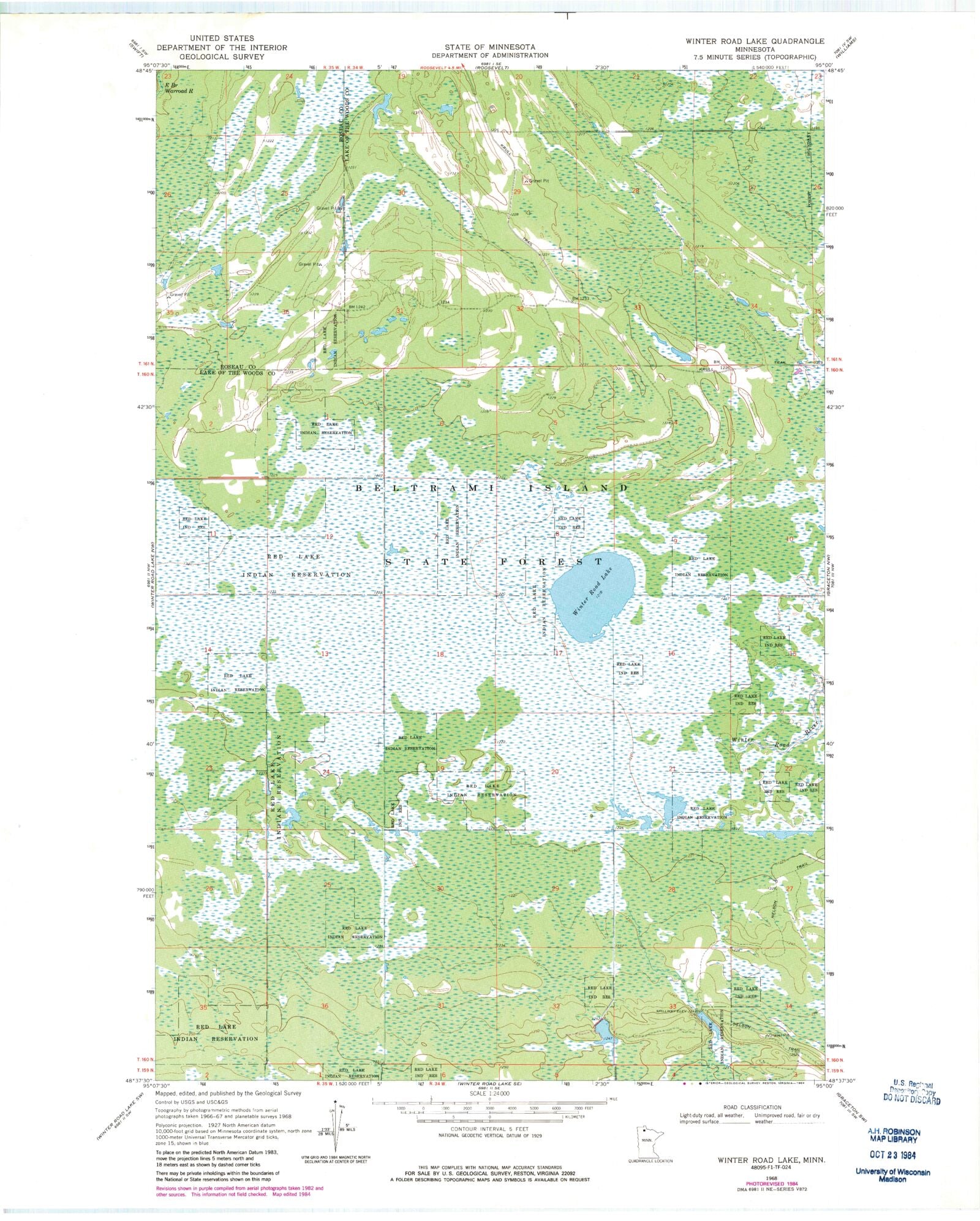 Classic USGS Winter Road Lake Minnesota 7.5'x7.5' Topo Map – MyTopo Map ...