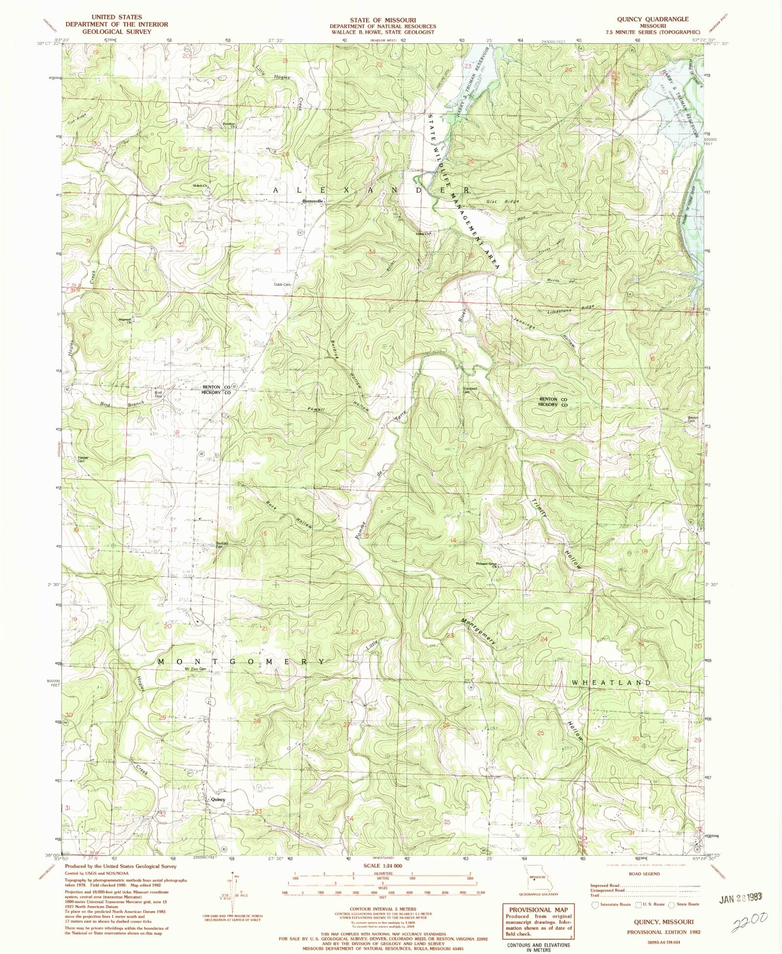 Classic USGS Quincy Missouri 7.5'x7.5' Topo Map – MyTopo Map Store