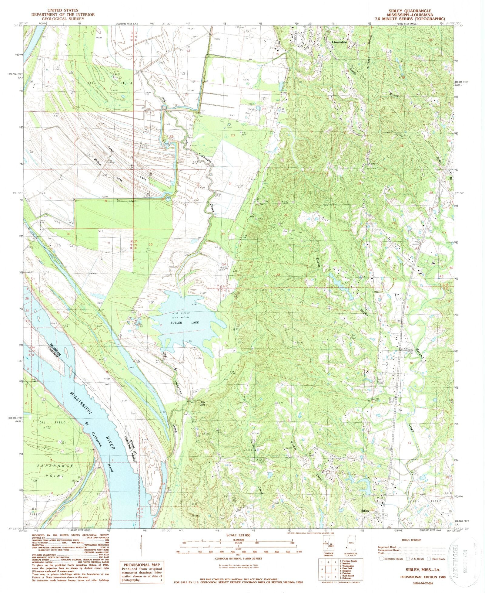Classic USGS Sibley Mississippi 7.5'x7.5' Topo Map – MyTopo Map Store