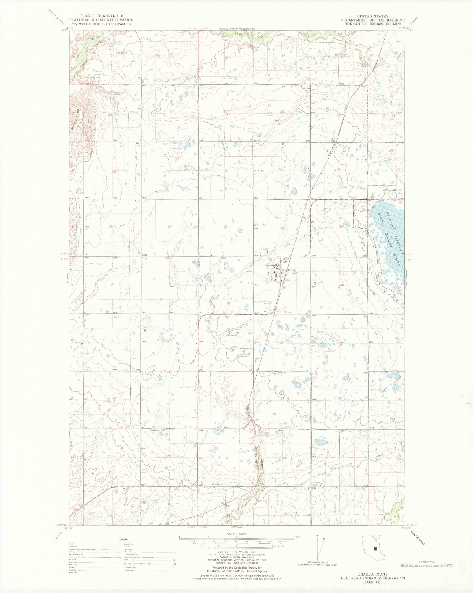 Classic USGS Charlo Montana 7.5'x7.5' Topo Map – MyTopo Map Store