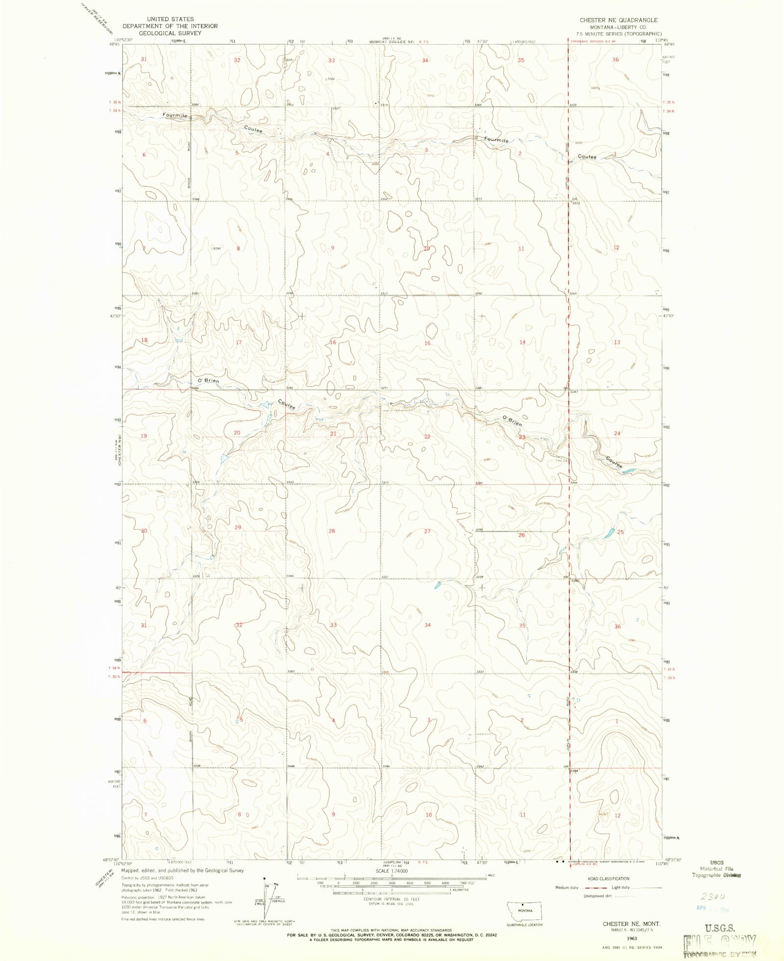 Classic USGS Chester NE Montana 7.5'x7.5' Topo Map – MyTopo Map Store