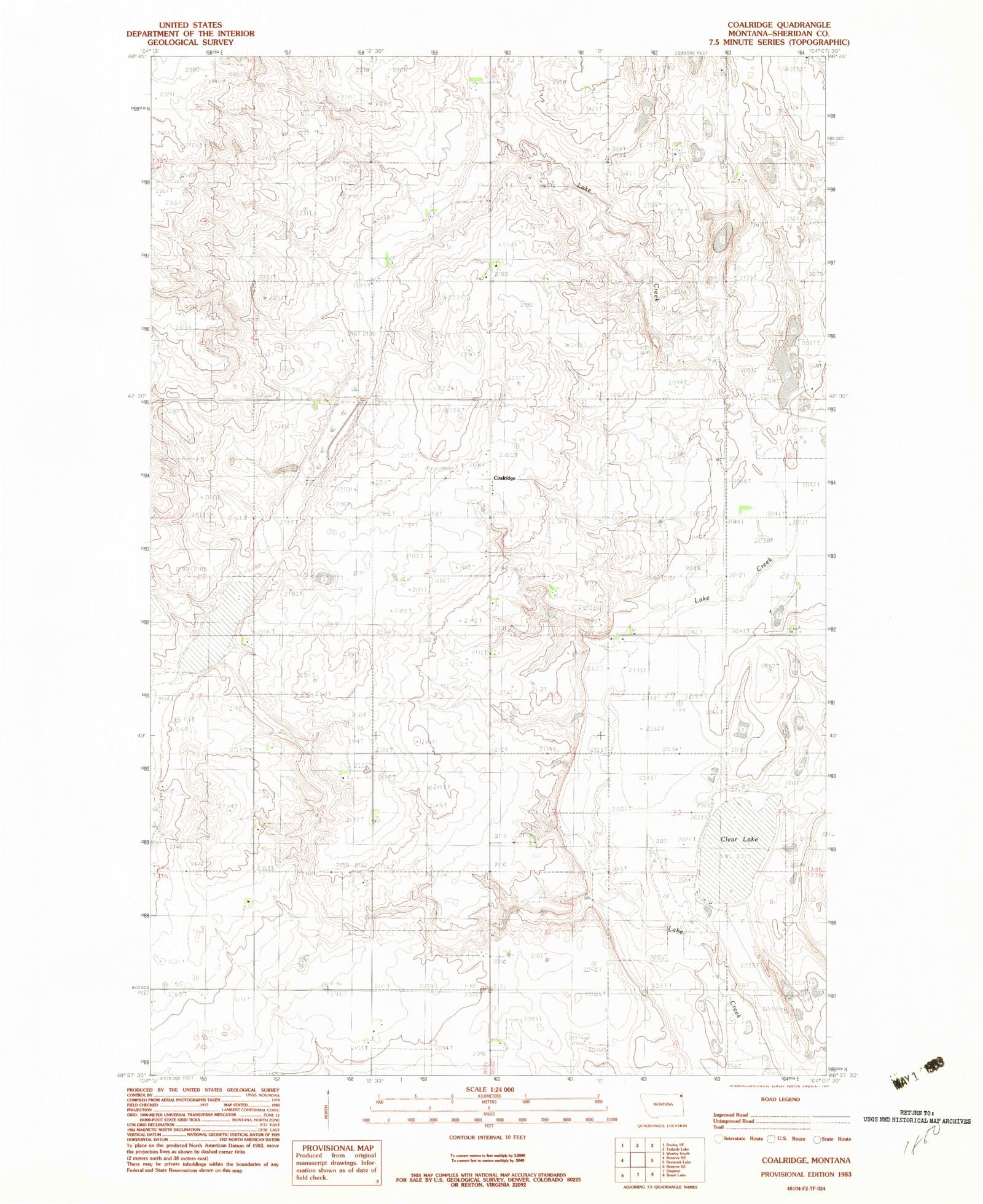 Classic USGS Coalridge Montana 7.5'x7.5' Topo Map – MyTopo Map Store