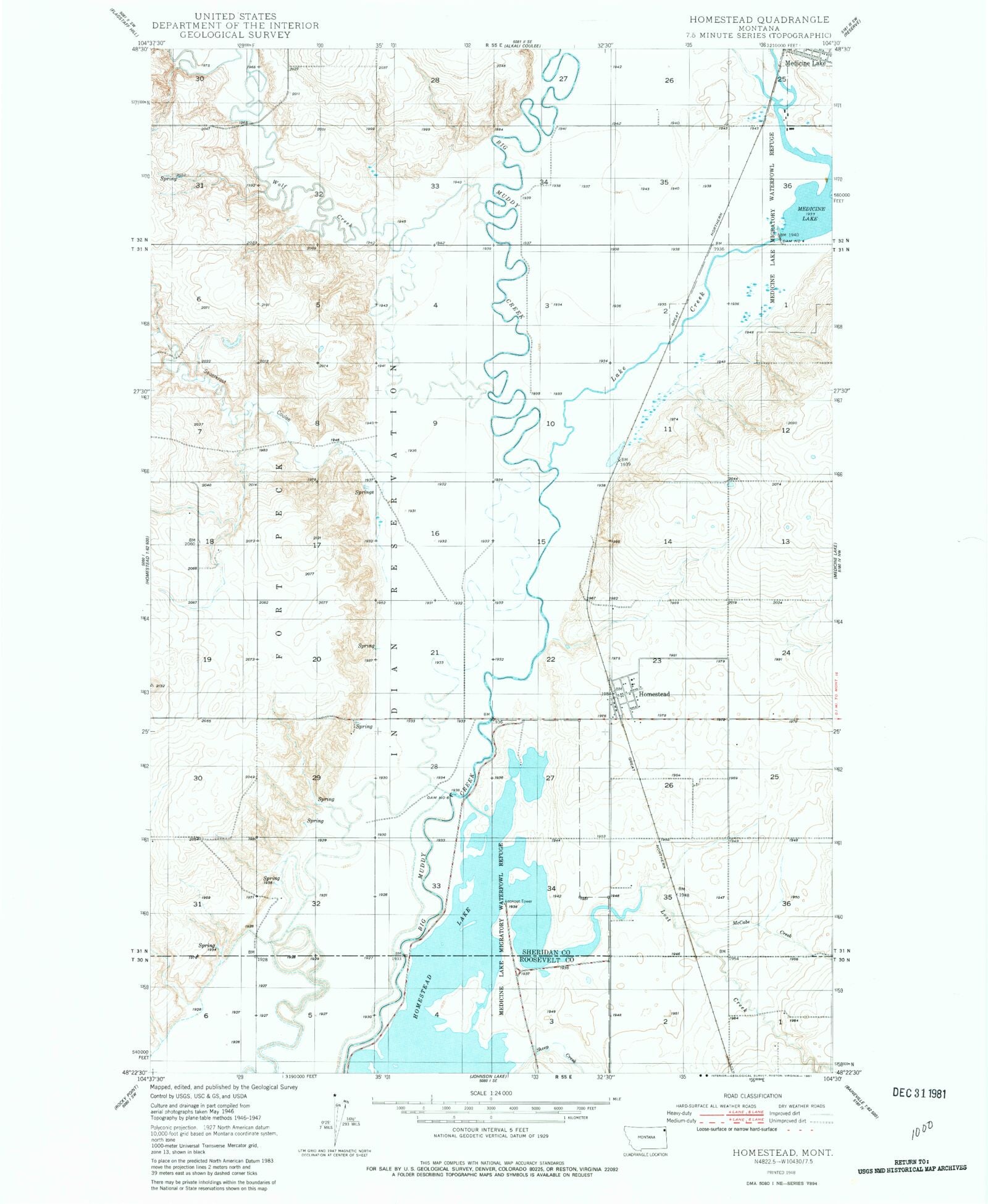 Classic USGS Homestead Montana 7.5'x7.5' Topo Map – MyTopo Map Store