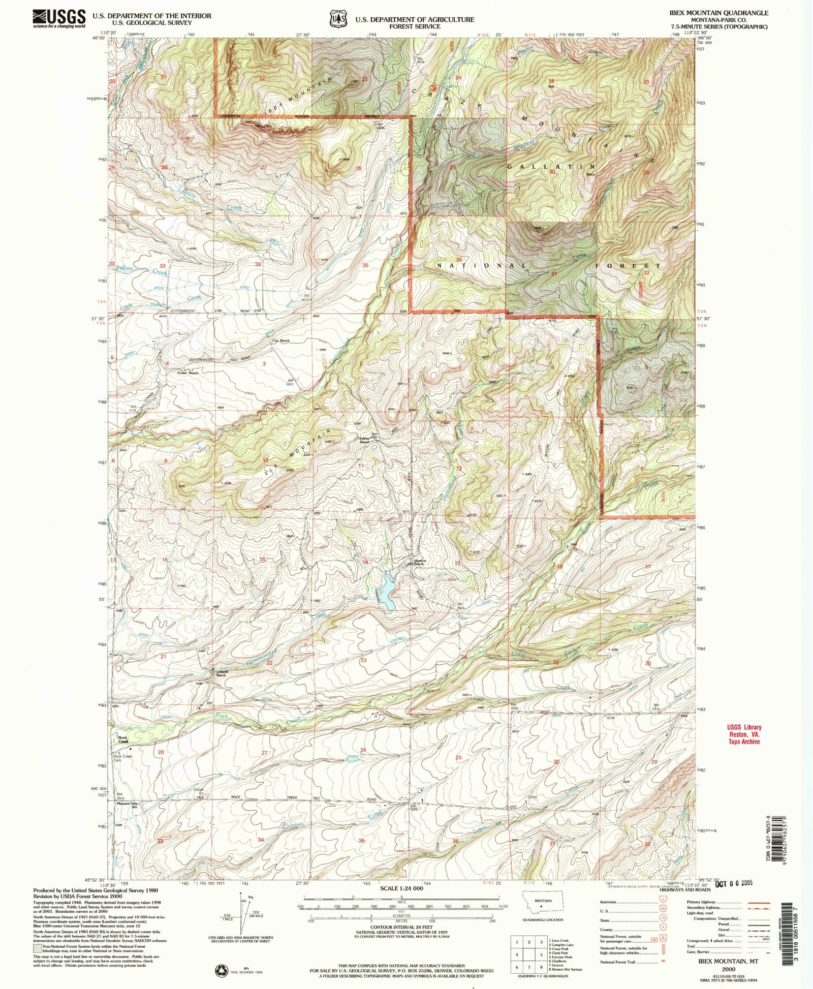 Classic USGS Ibex Mountain Montana 7.5'x7.5' Topo Map – MyTopo Map Store