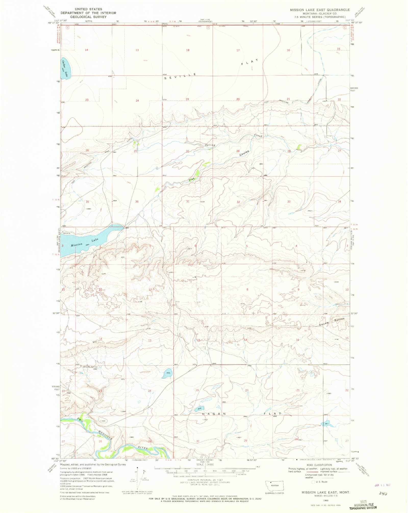 Classic USGS Mission Lake East Montana 7.5'x7.5' Topo Map – MyTopo Map ...