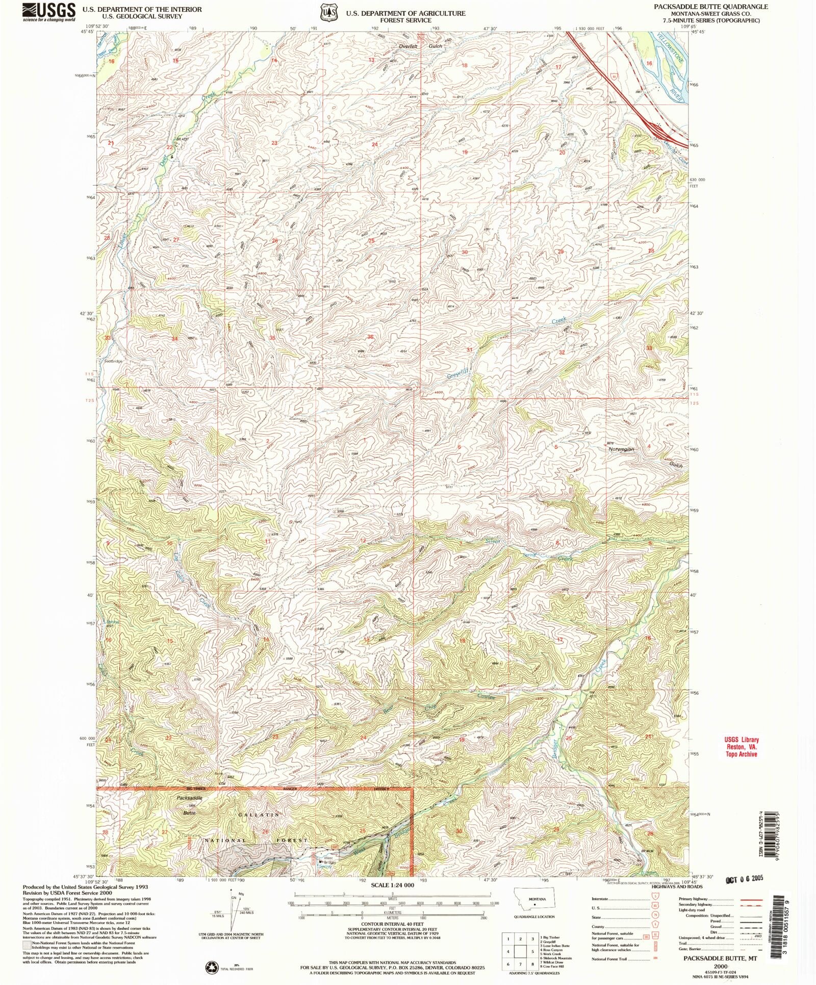 Classic USGS Packsaddle Butte Montana 7.5'x7.5' Topo Map – MyTopo Map Store