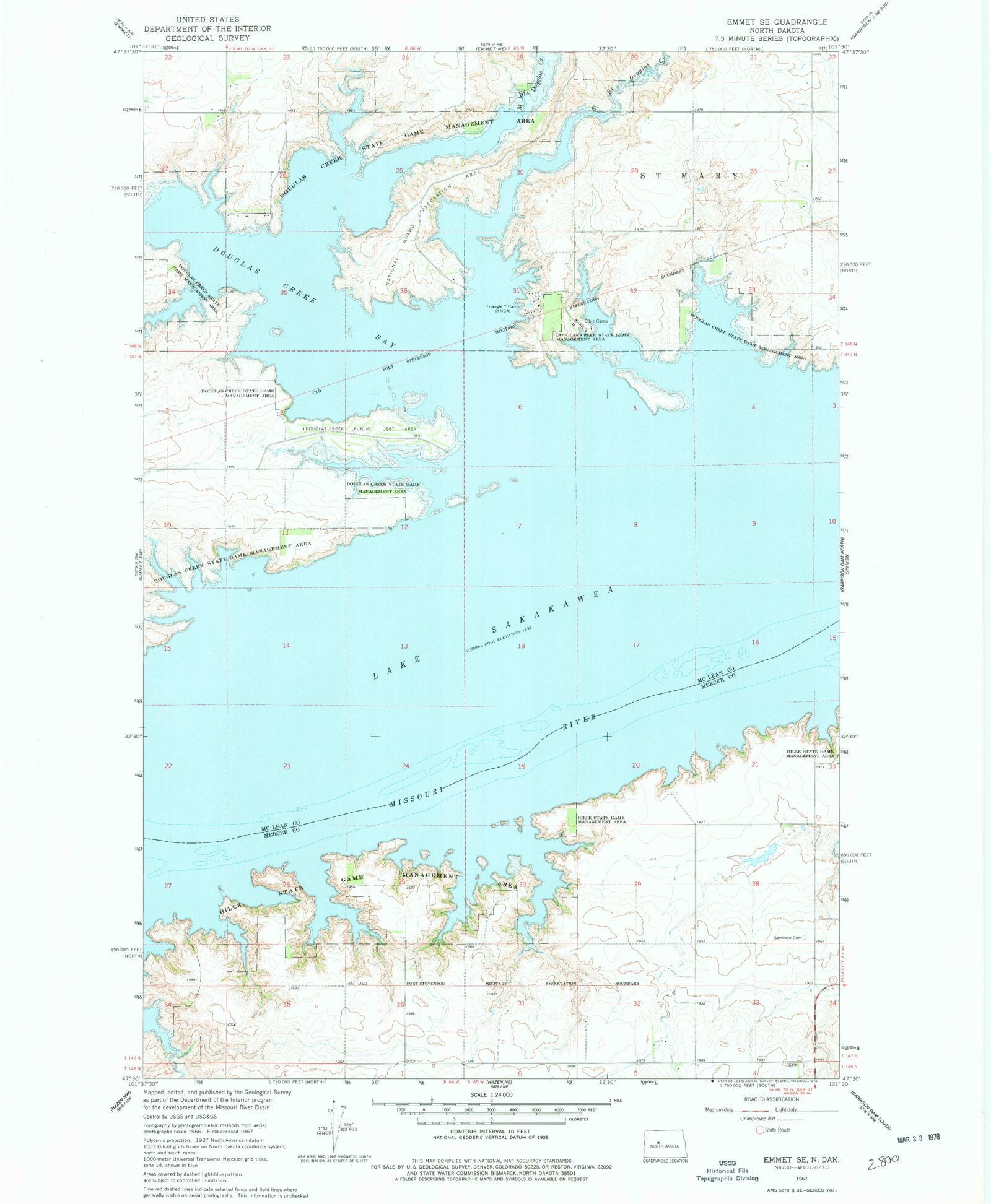 Classic USGS Emmet SE North Dakota 7.5'x7.5' Topo Map – MyTopo Map Store