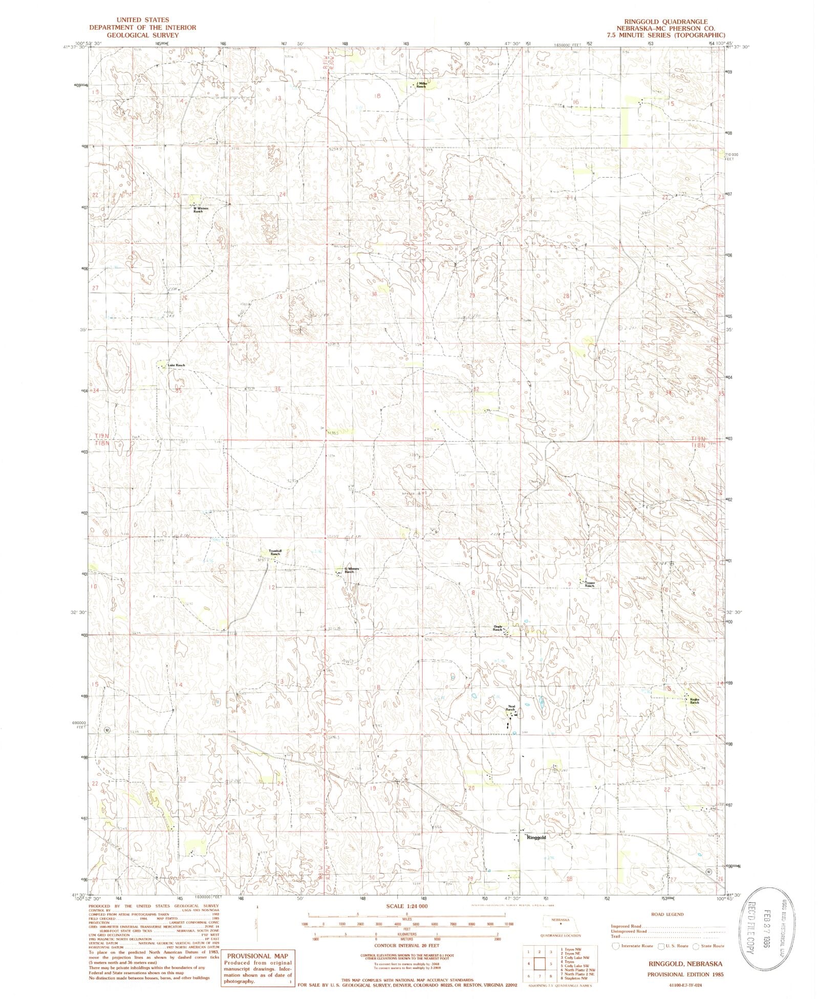 Classic USGS Ringgold Nebraska 7.5'x7.5' Topo Map – MyTopo Map Store