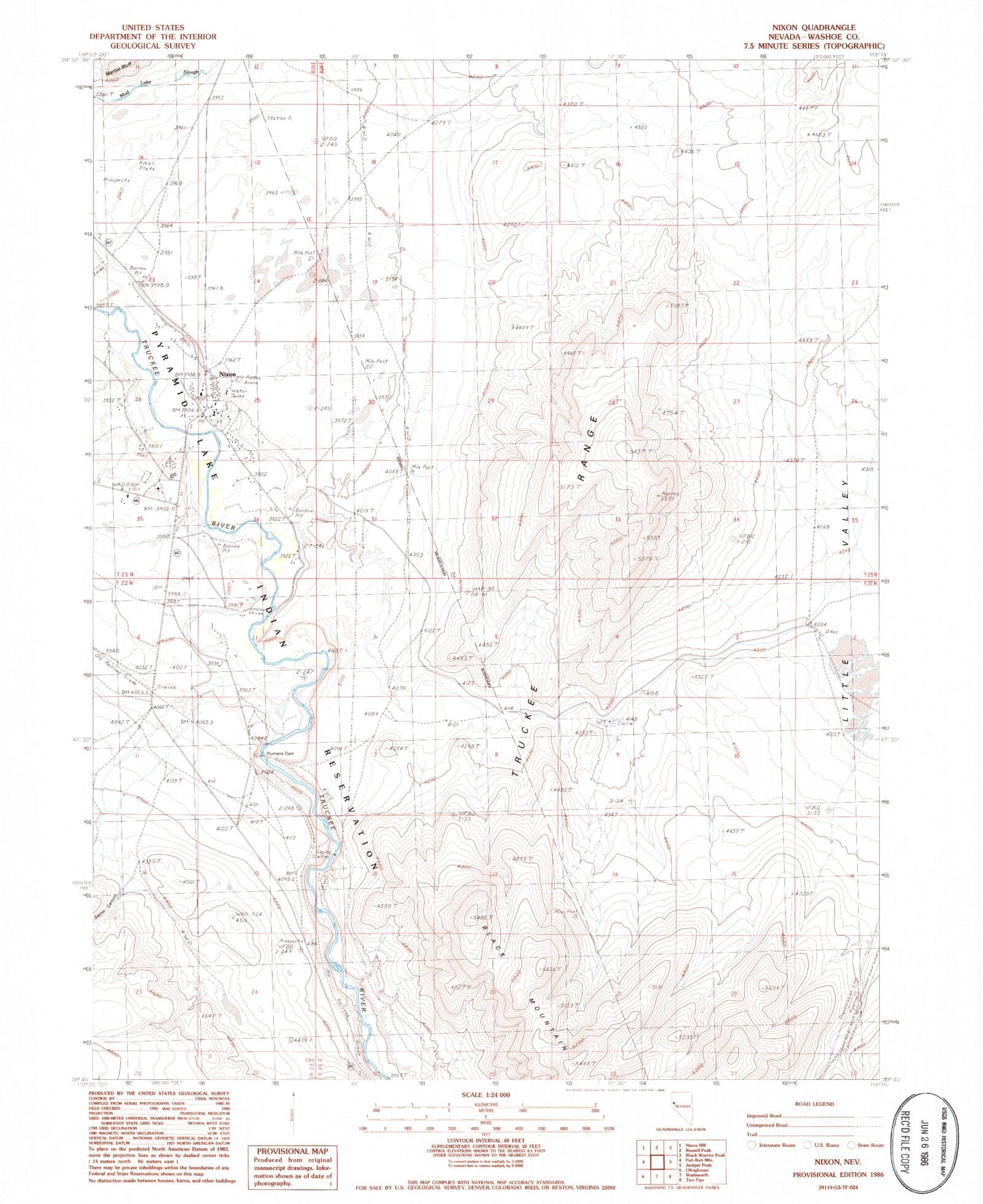Classic USGS Nixon Nevada 7.5'x7.5' Topo Map – MyTopo Map Store