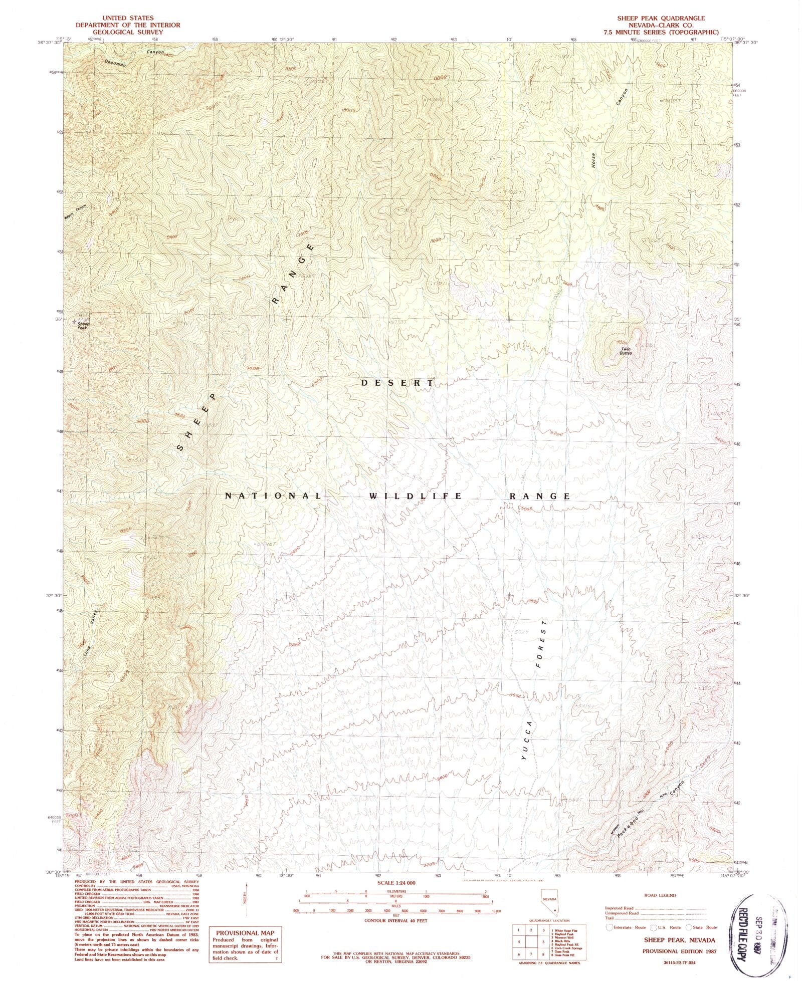 Classic USGS Sheep Peak Nevada 7.5'x7.5' Topo Map – MyTopo Map Store