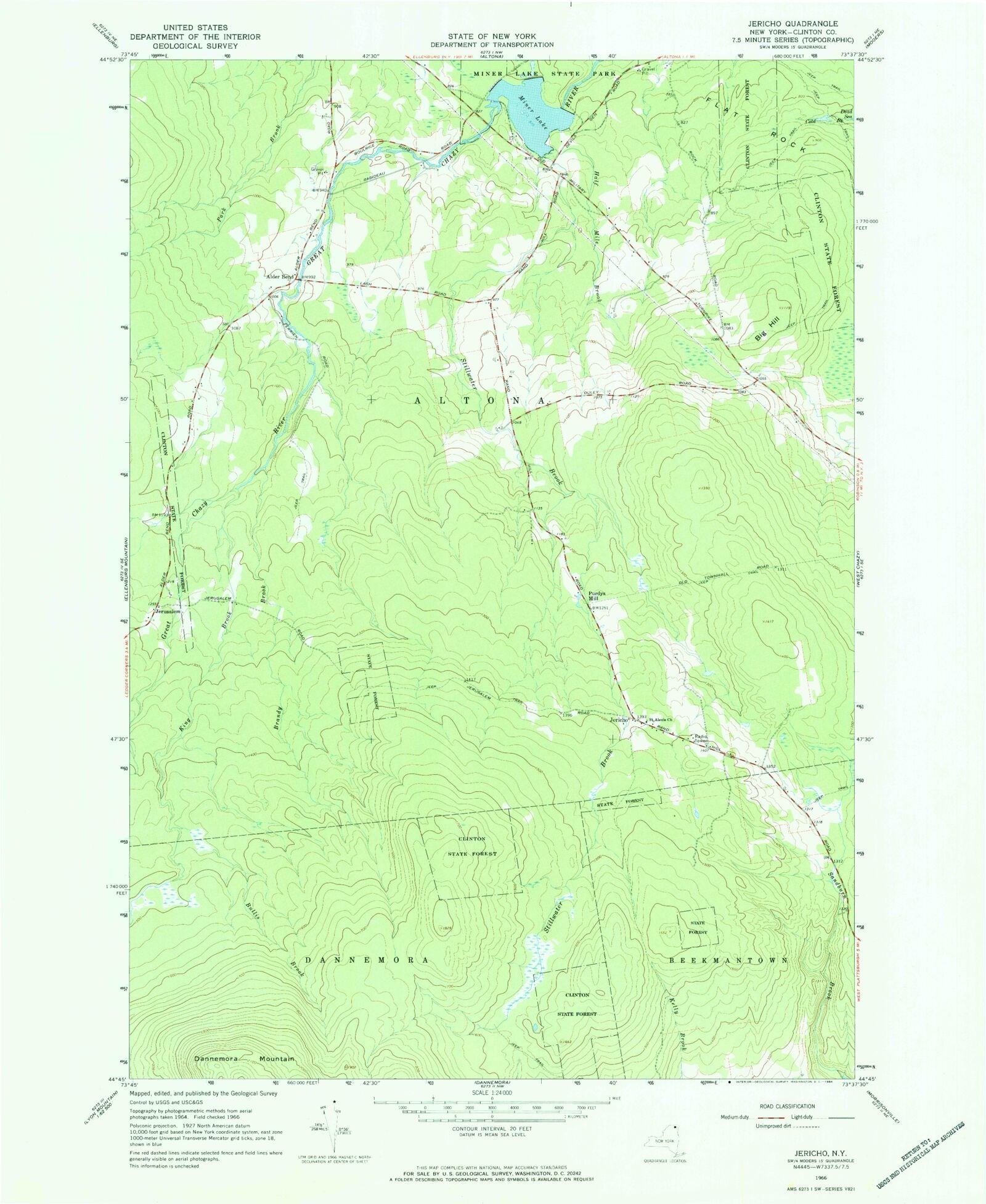 Classic USGS Jericho New York 7.5'x7.5' Topo Map – MyTopo Map Store