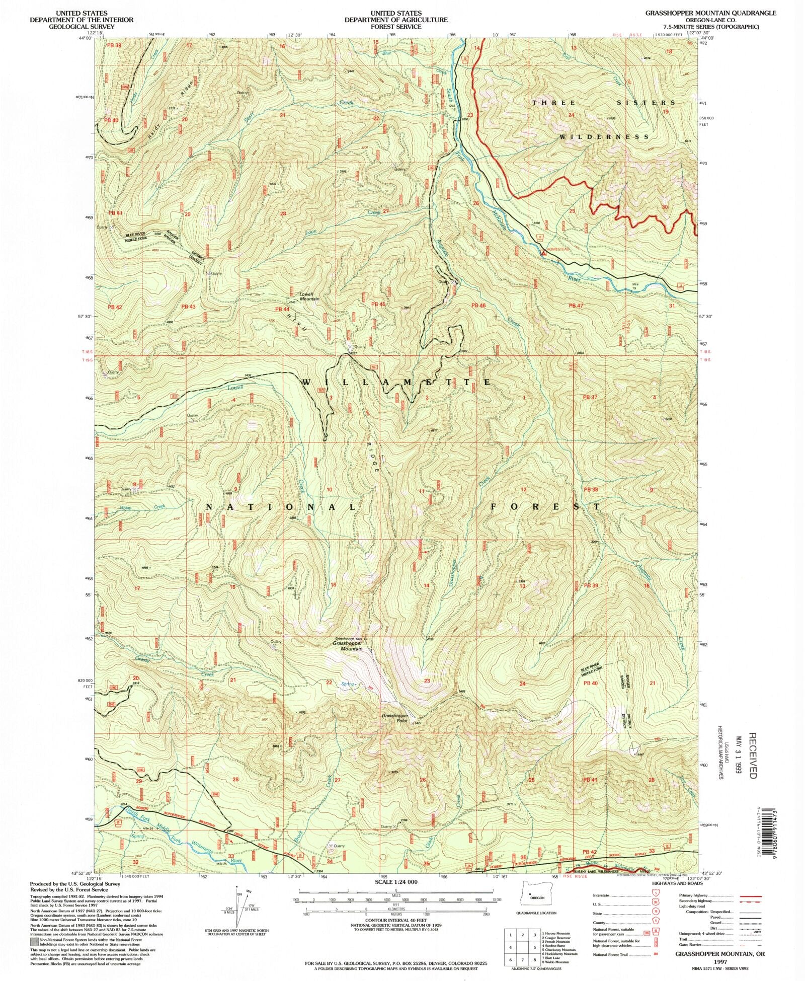 Classic USGS Grasshopper Mountain Oregon 7.5'x7.5' Topo Map – MyTopo ...