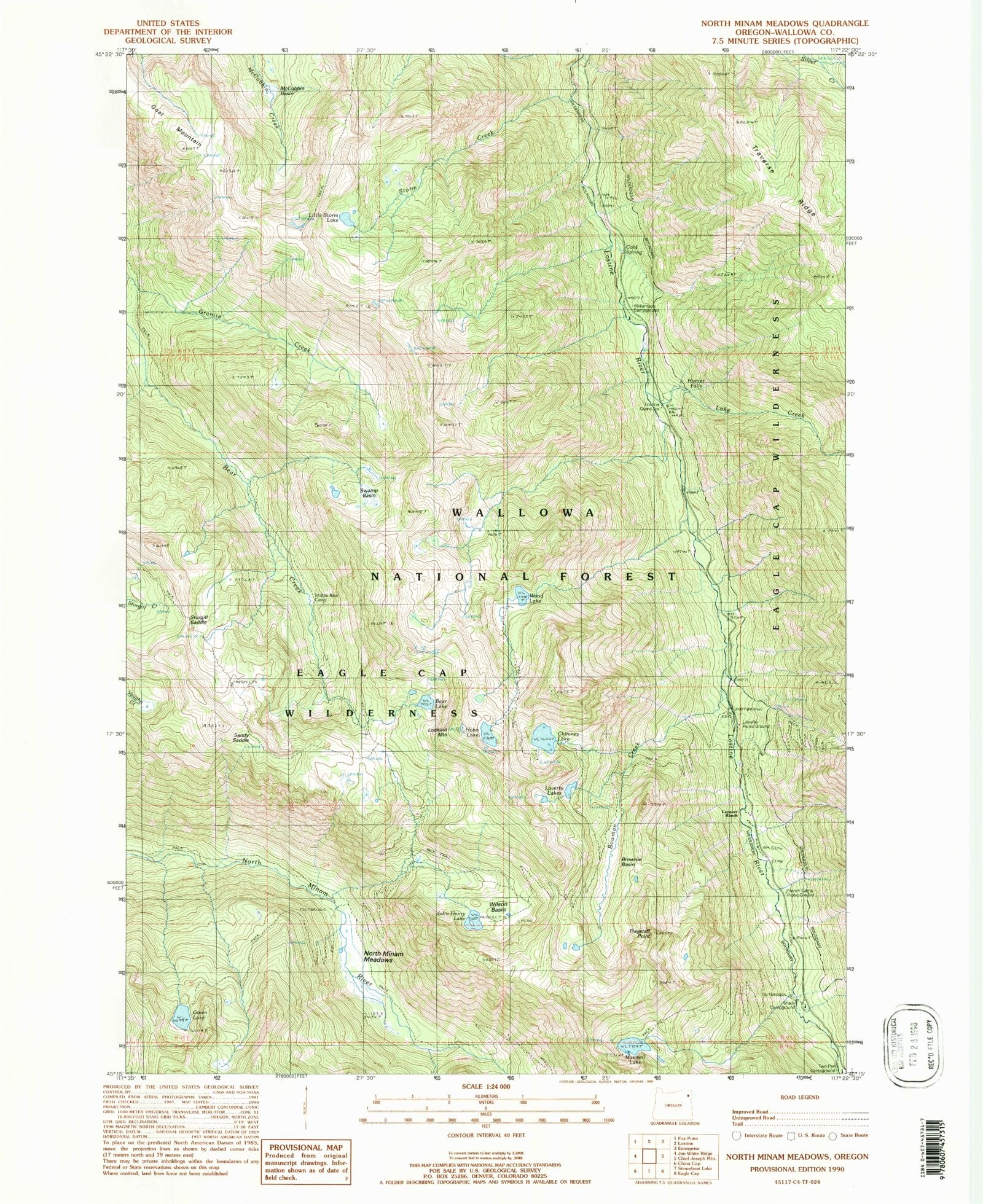 Classic USGS North Minam Meadows Oregon 7.5'x7.5' Topo Map – MyTopo Map ...