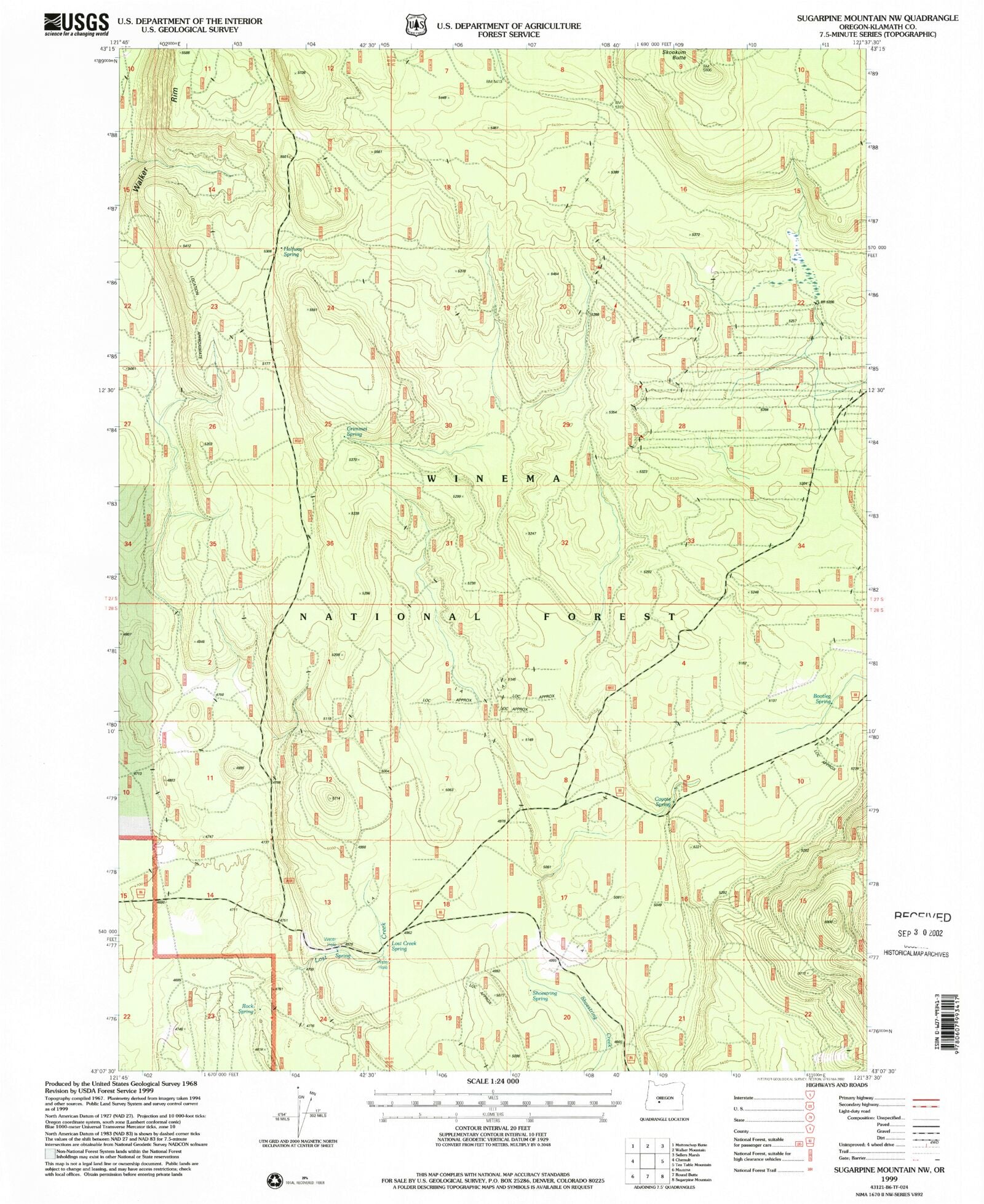 Classic USGS Sugarpine Mountain NW Oregon 7.5'x7.5' Topo Map – MyTopo ...