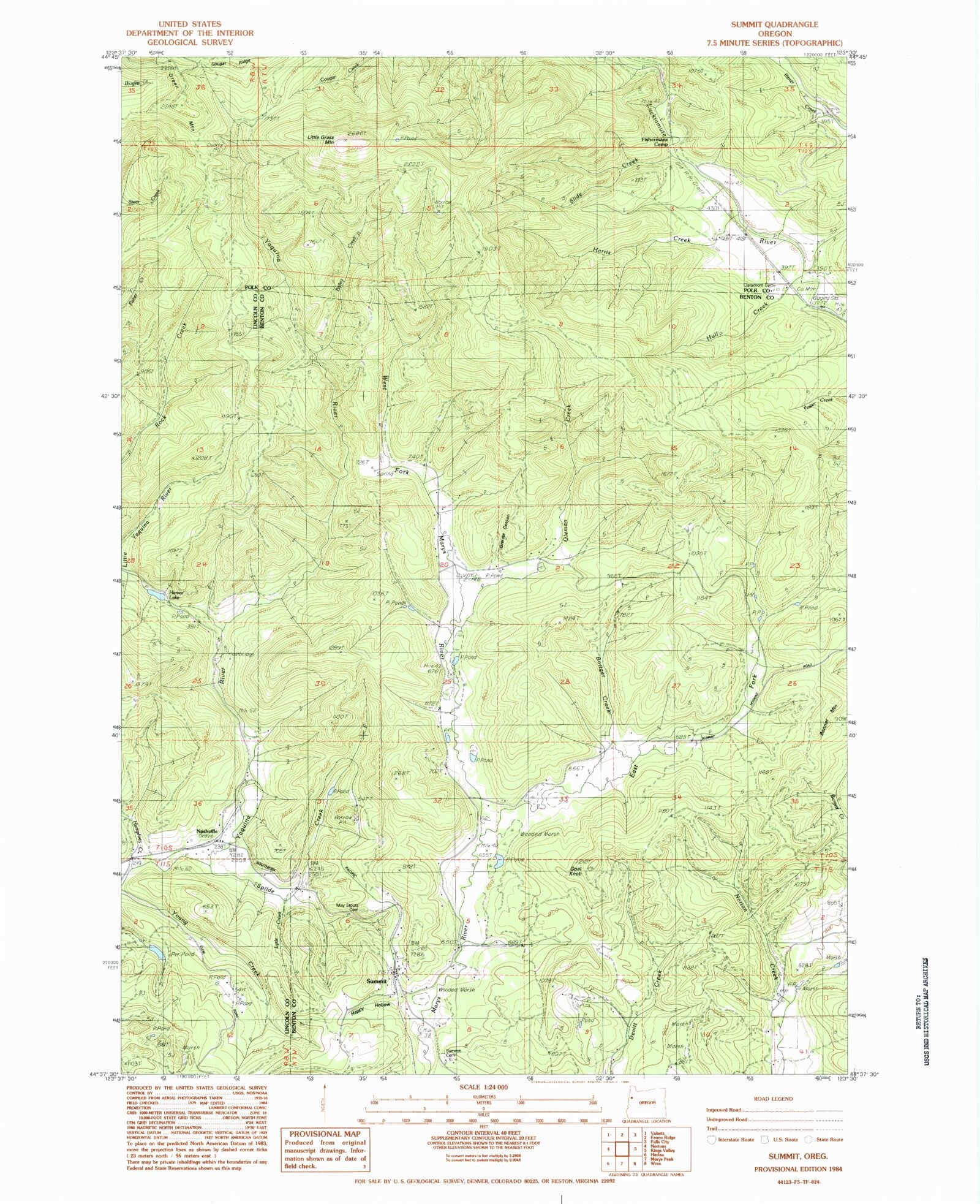 Classic USGS Summit Oregon 7.5'x7.5' Topo Map – MyTopo Map Store