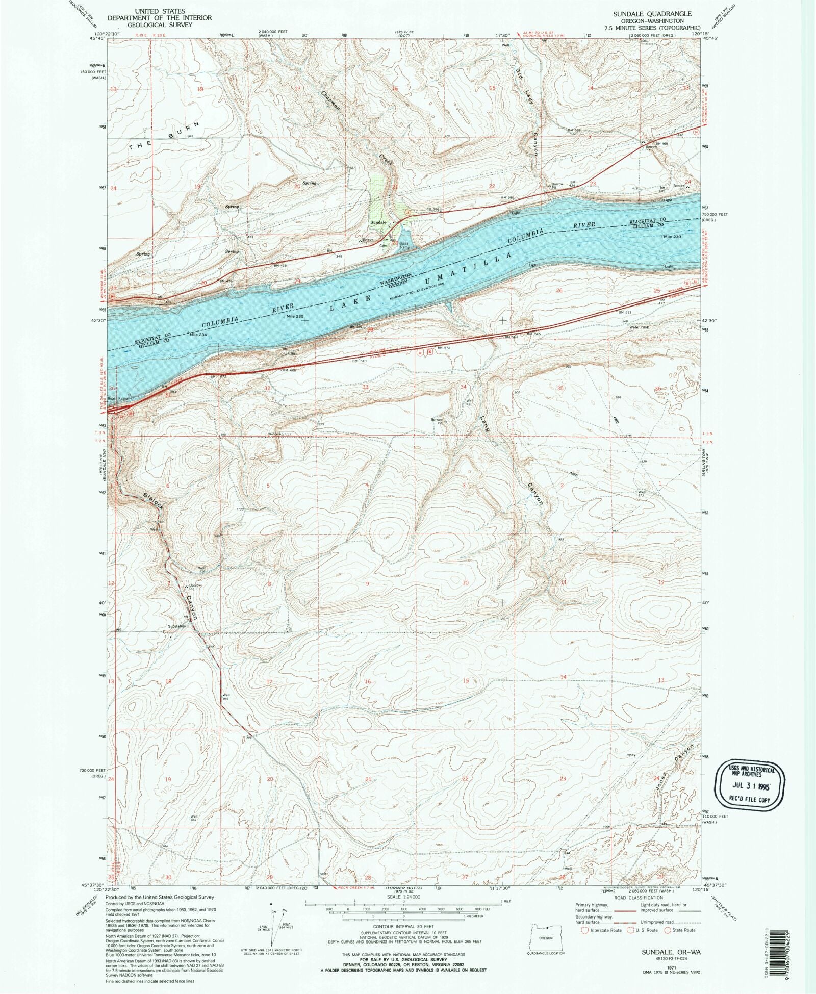 Classic USGS Sundale Washington 7.5'x7.5' Topo Map – MyTopo Map Store