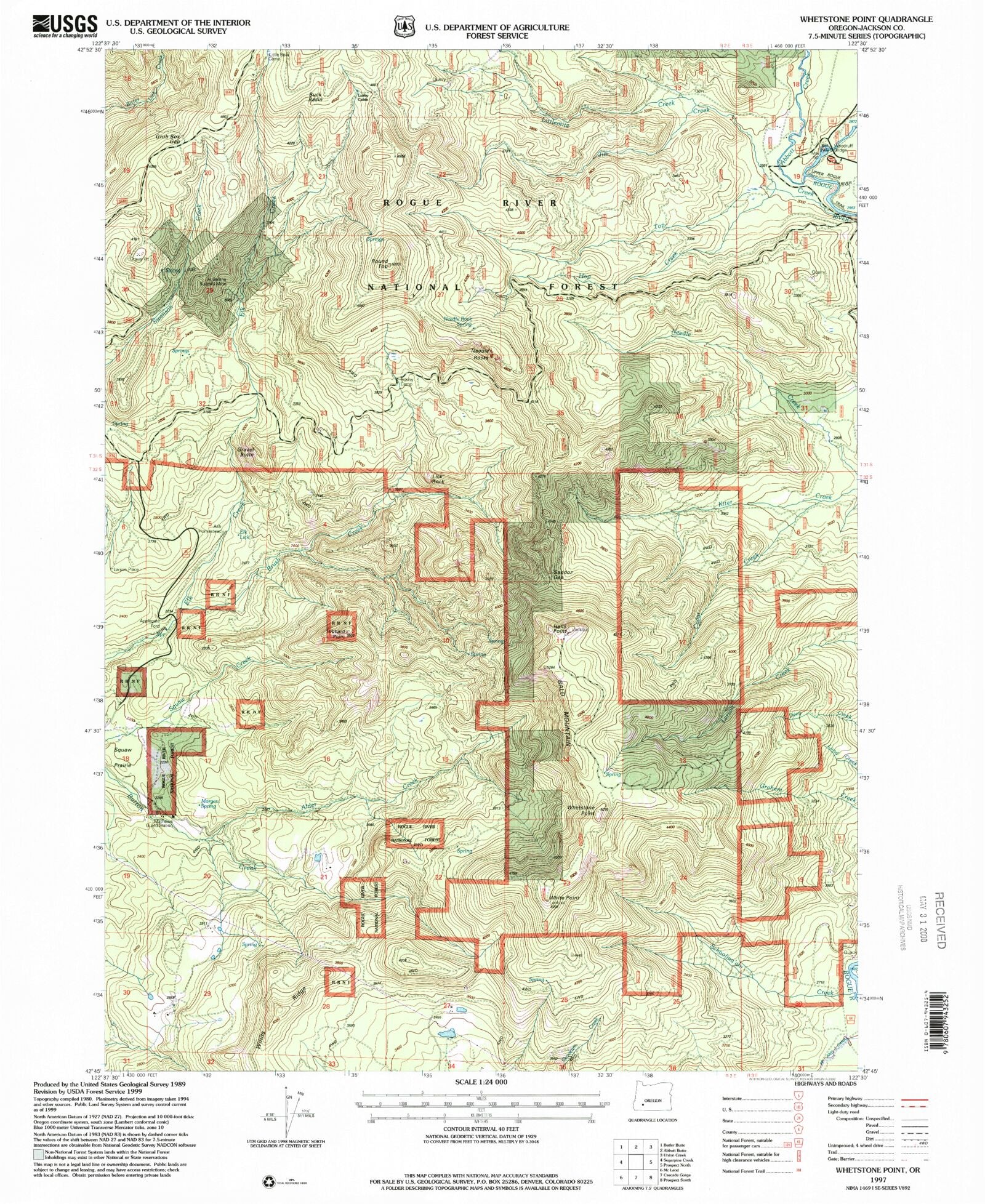 Classic USGS Whetstone Point Oregon 7.5'x7.5' Topo Map – MyTopo Map Store