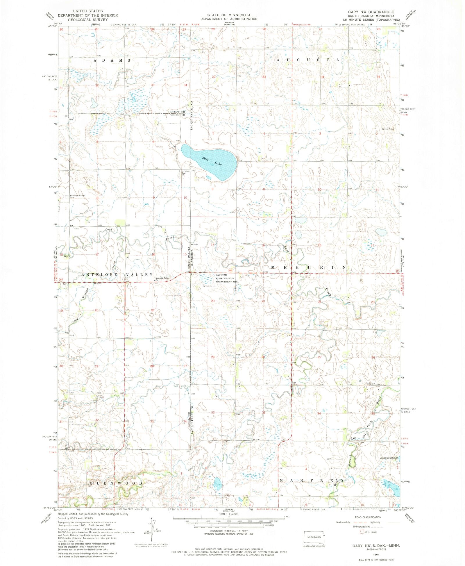 Classic USGS Gary NW Minnesota 7.5'x7.5' Topo Map – MyTopo Map Store