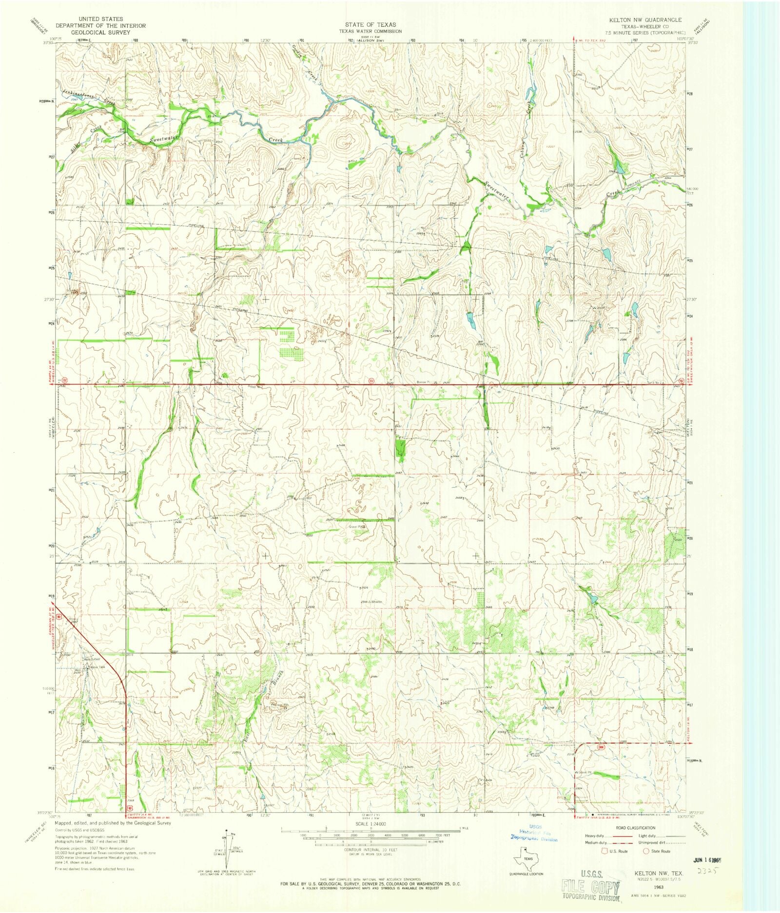 Classic USGS Kelton NW Texas 7.5'x7.5' Topo Map – MyTopo Map Store