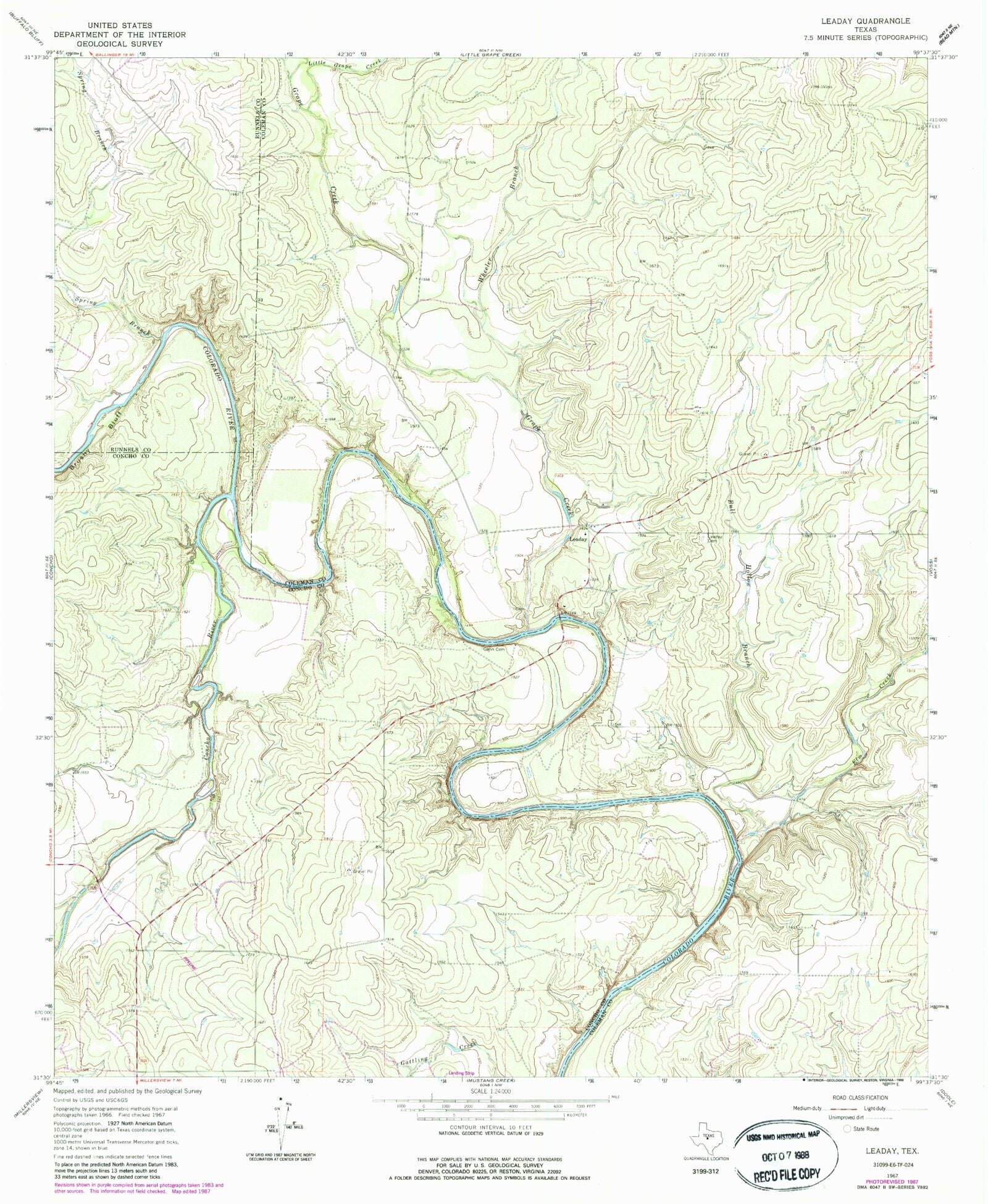 Classic USGS O.H. Ivie Reservoir Texas 7.5'x7.5' Topo Map – MyTopo Map ...