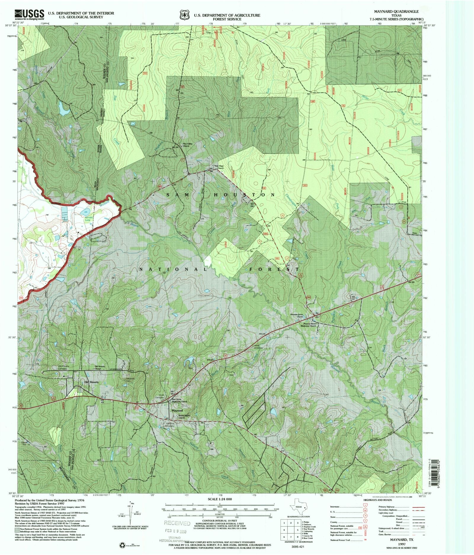 Classic USGS Maynard Texas 7.5'x7.5' Topo Map – MyTopo Map Store