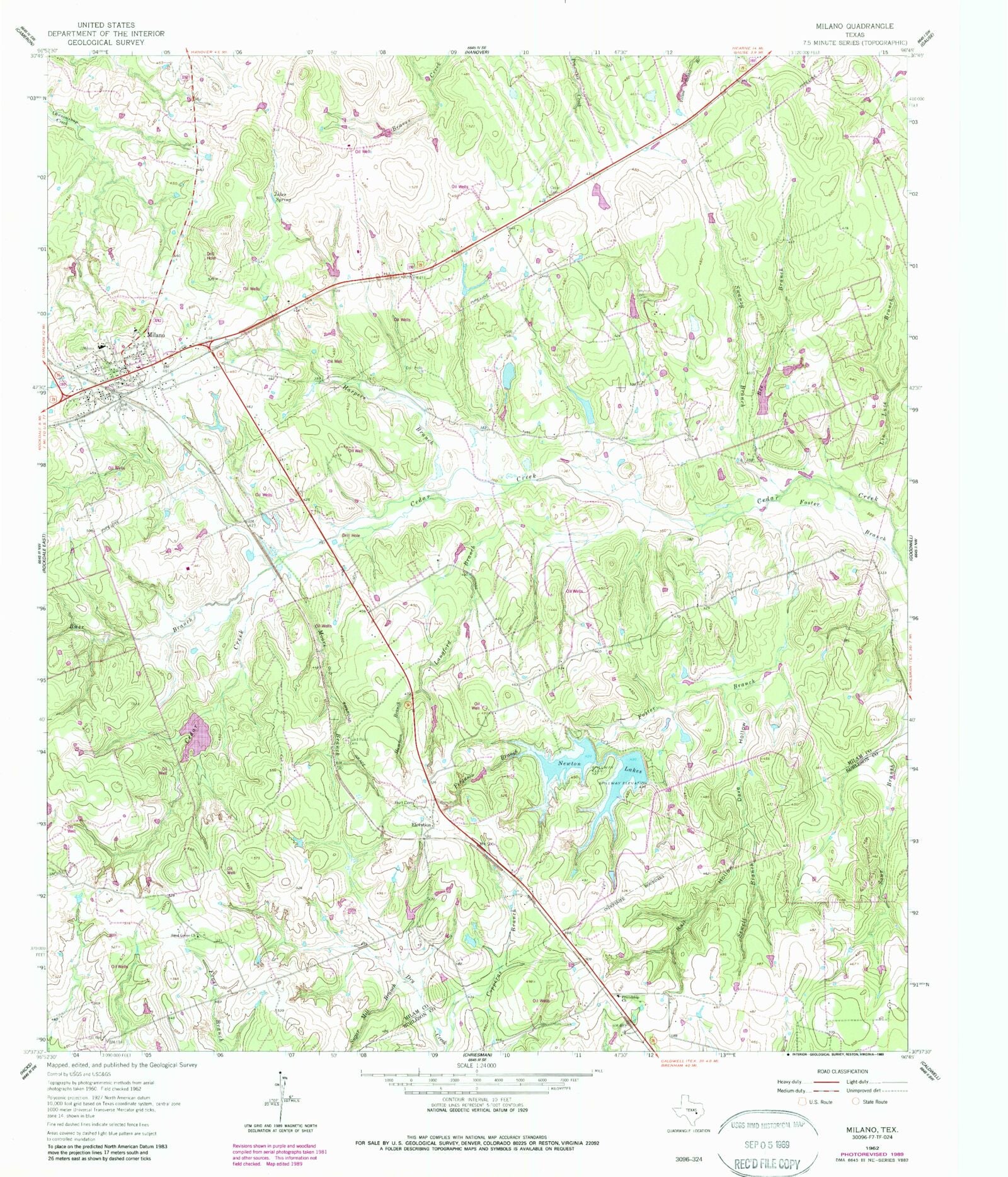 Classic USGS Milano Texas 7.5'x7.5' Topo Map – MyTopo Map Store