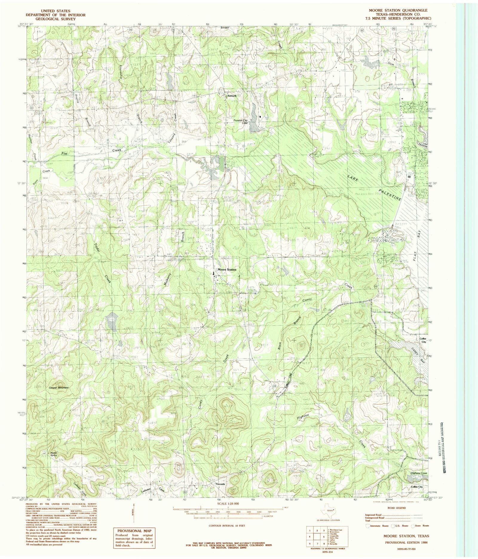 Classic USGS Moore Station Texas 7.5'x7.5' Topo Map – MyTopo Map Store