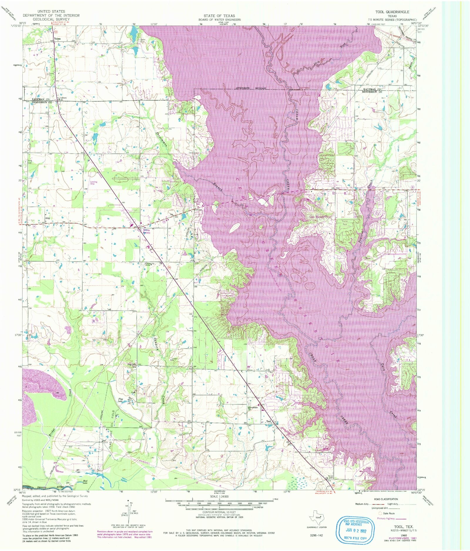 Classic USGS Tool Texas 7.5'x7.5' Topo Map – MyTopo Map Store