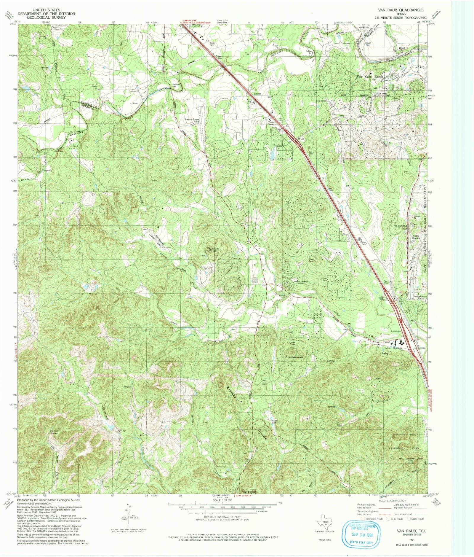Classic USGS Van Raub Texas 7.5'x7.5' Topo Map – MyTopo Map Store