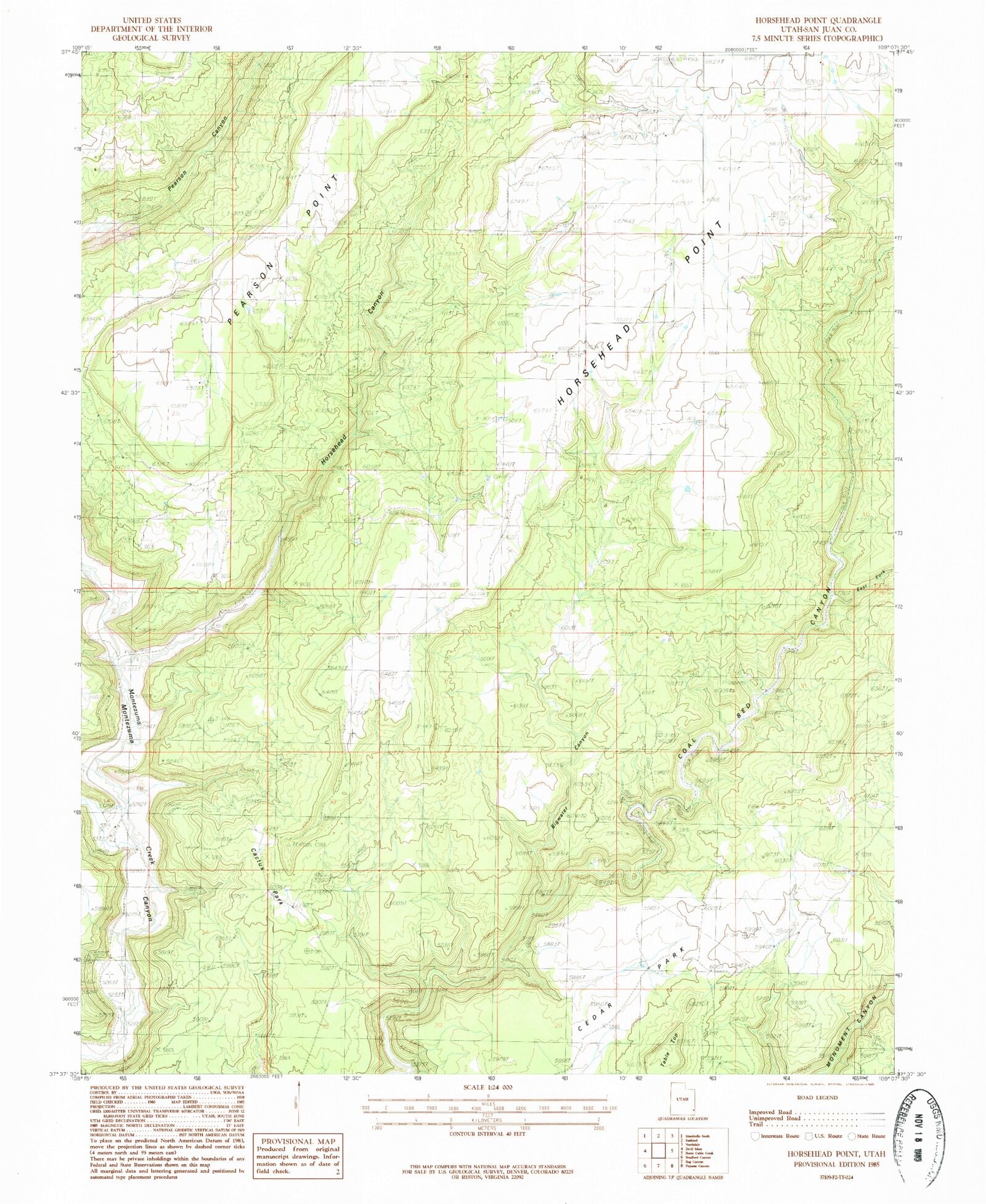Classic USGS Horsehead Point Utah 7.5'x7.5' Topo Map – MyTopo Map Store