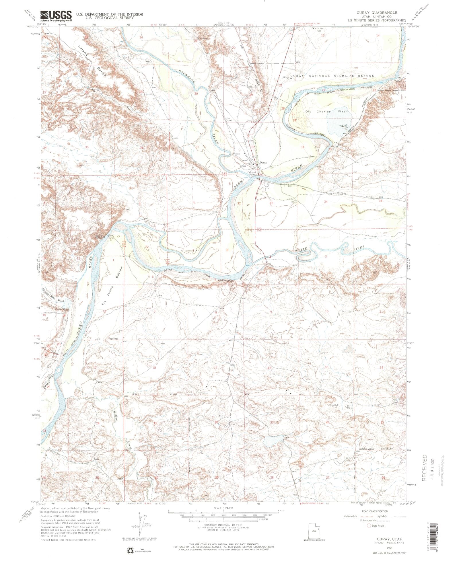 Classic USGS Ouray Utah 7.5'x7.5' Topo Map – MyTopo Map Store